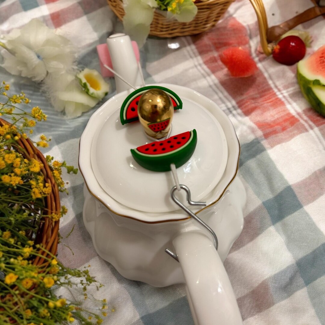 WATERMELON Teapot Drip-catcher and Lid Holder (with Clasp) - Etsy