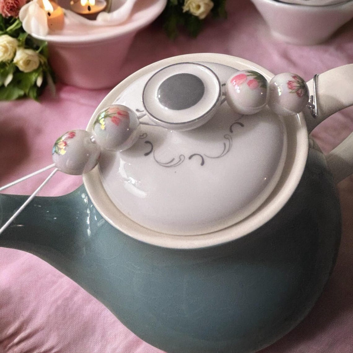 TULIPS Teapot Drip-catcher and Lid Holder (with Clasp) - Etsy