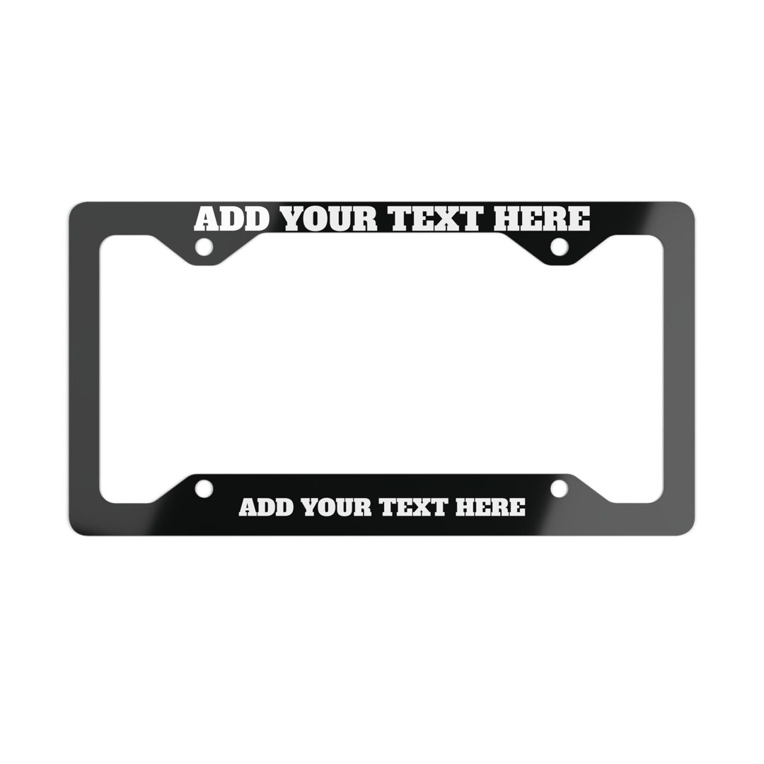 Personalized Metal License Plate Frame | Custom Car Accessory Gift for ...