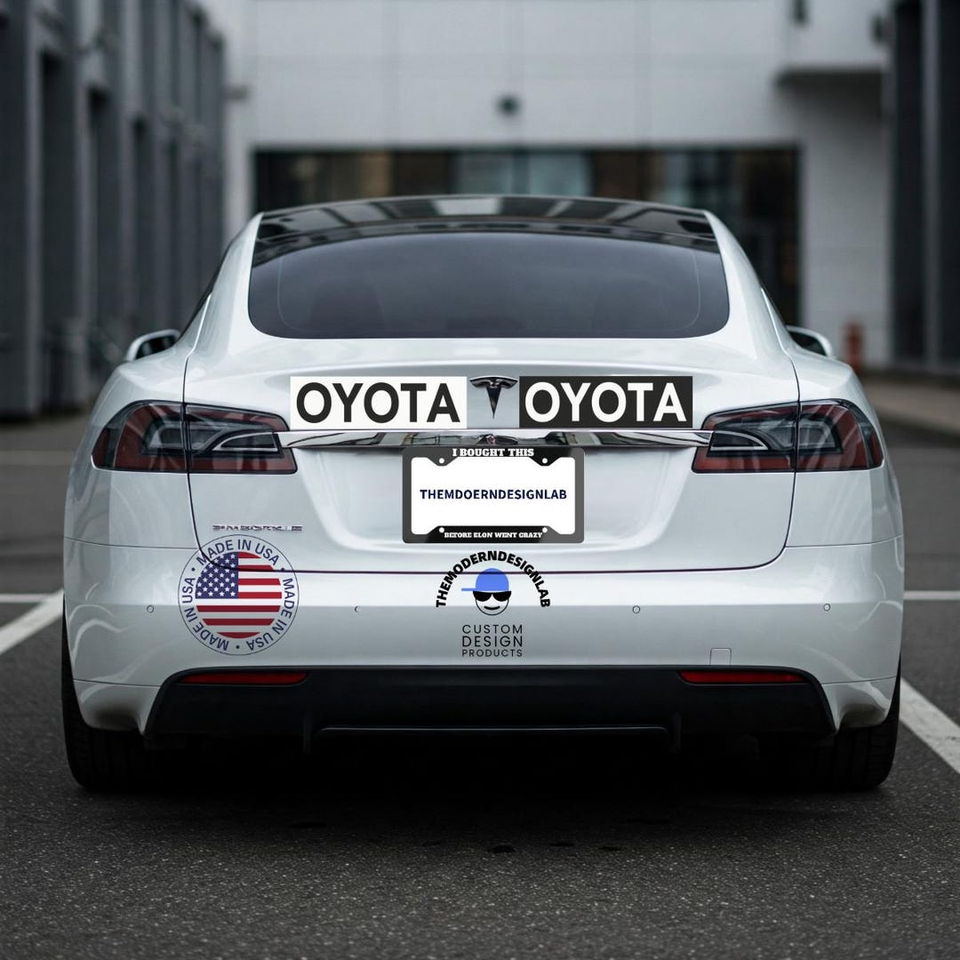 Car Magnet - Anti-tesla, Make Tesla to Toyota, Funny Car Decal ...