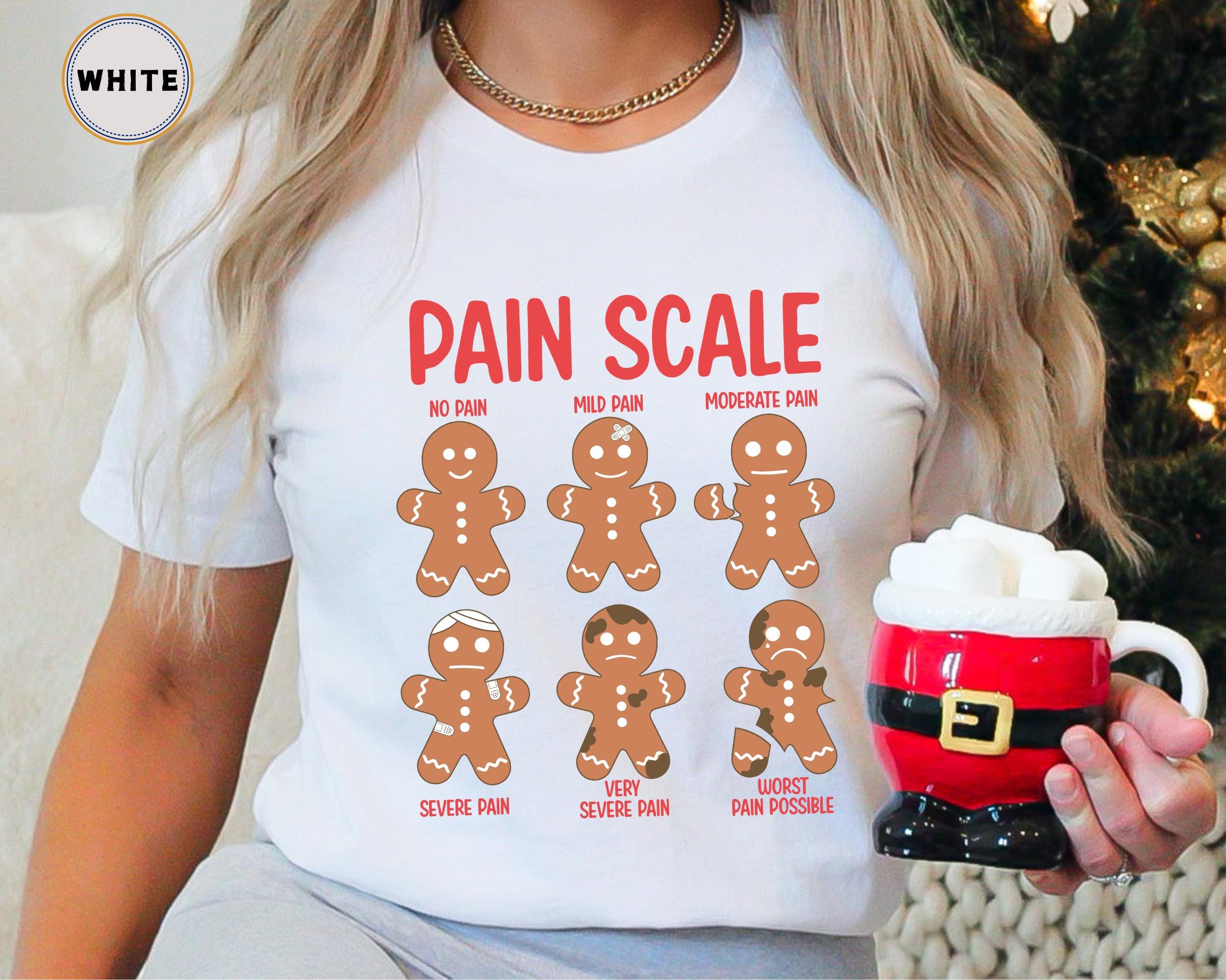 Funny Pain Scale Shirt, Christmas Nurse Shirt, Funny Christmas Shirt ...