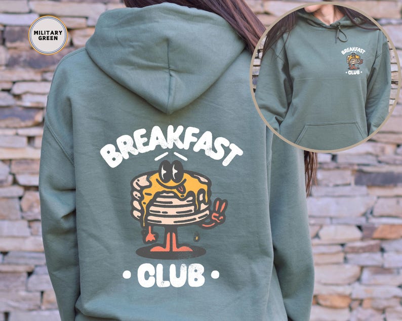Breakfast Club Sweatshirt and Hoodie, Funny Breakfast Sweater, Pancake ...
