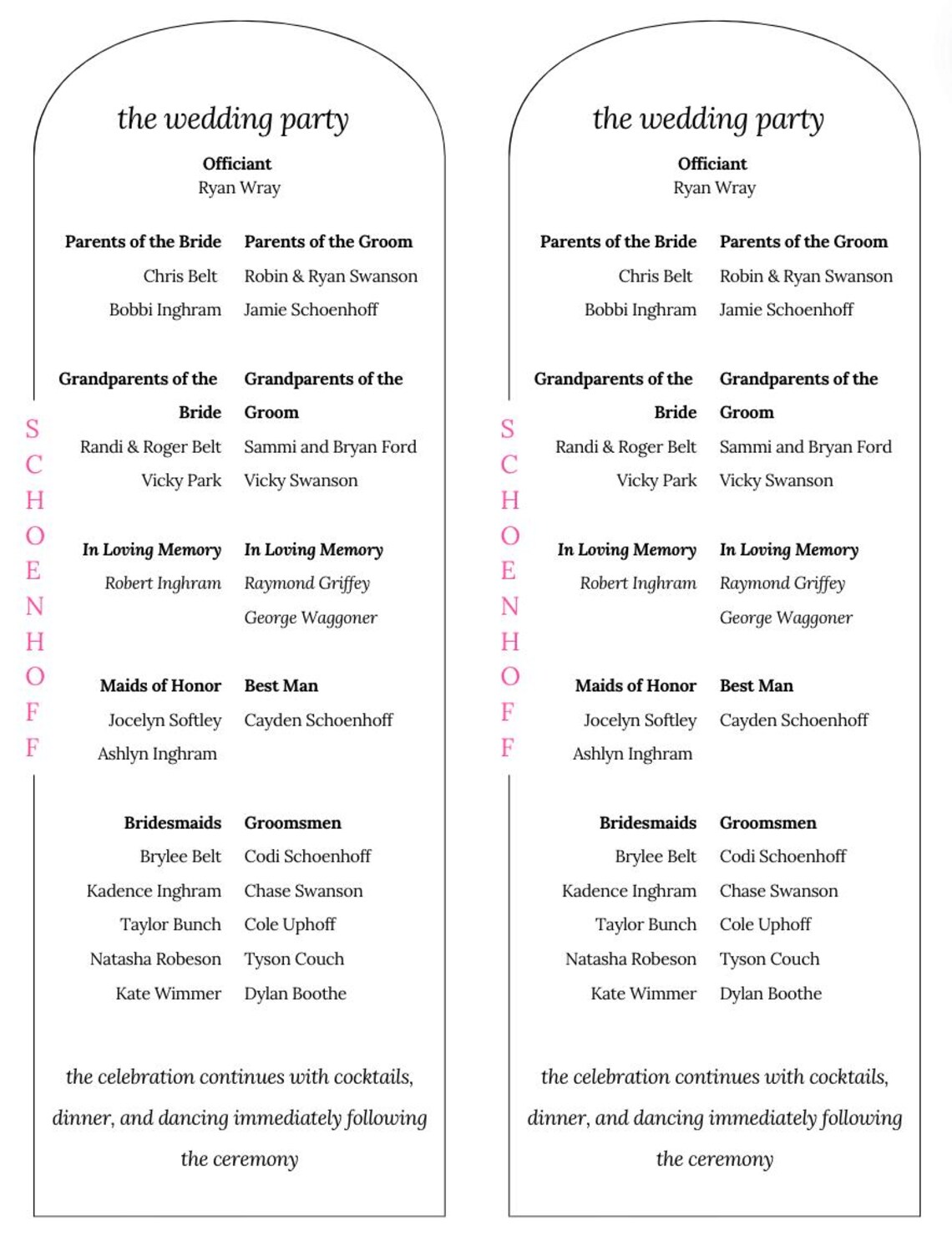 Personalized Wedding Program - Etsy