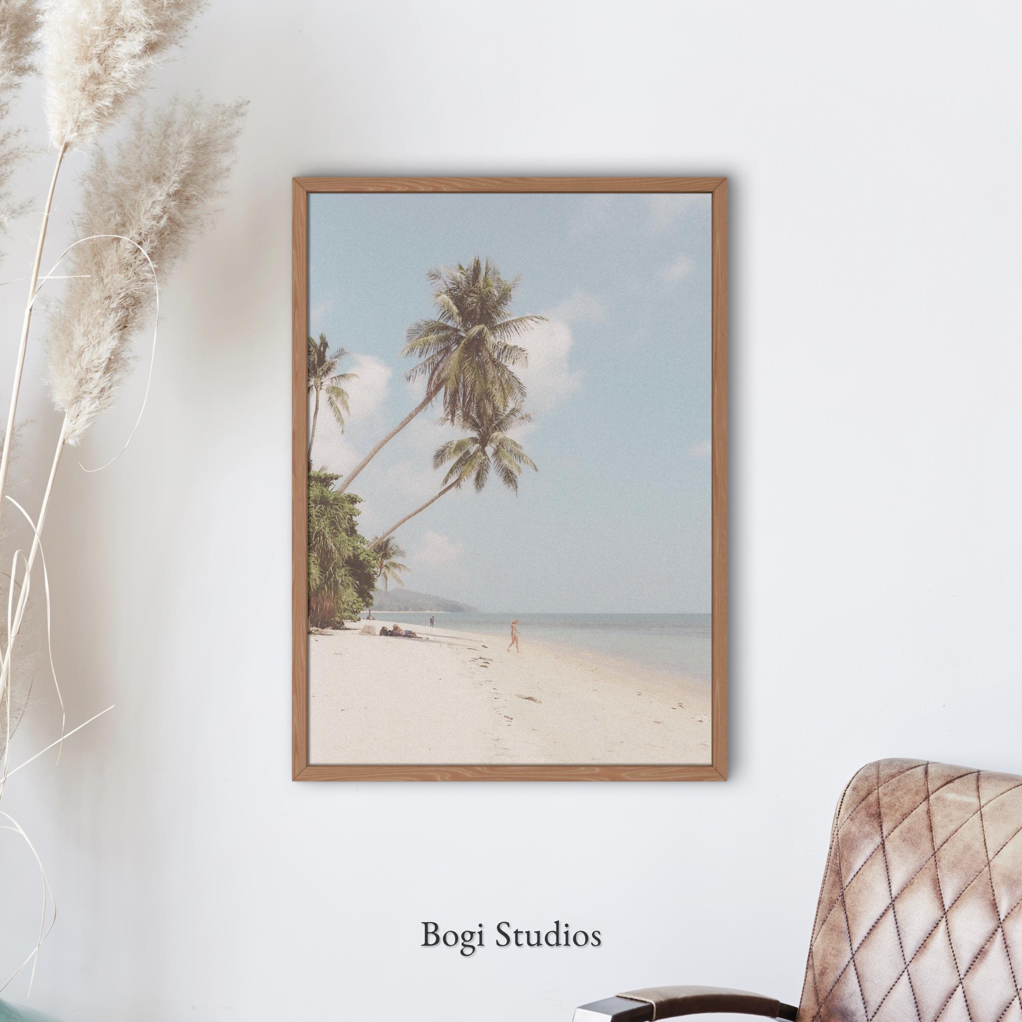 Vintage Beach Palm Trees Poster - Etsy