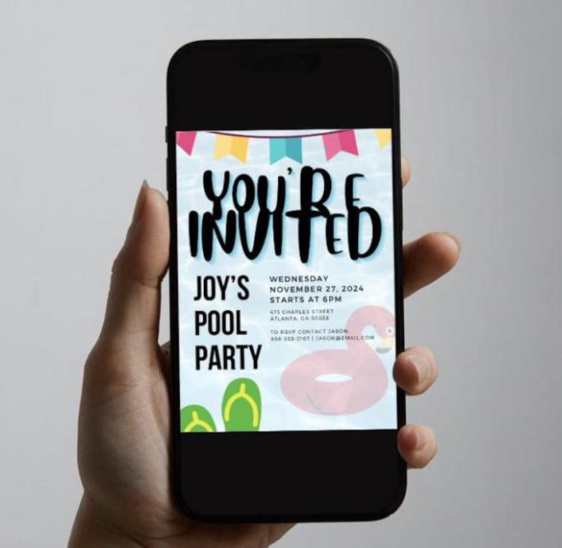 Pool Party Invitation - Etsy