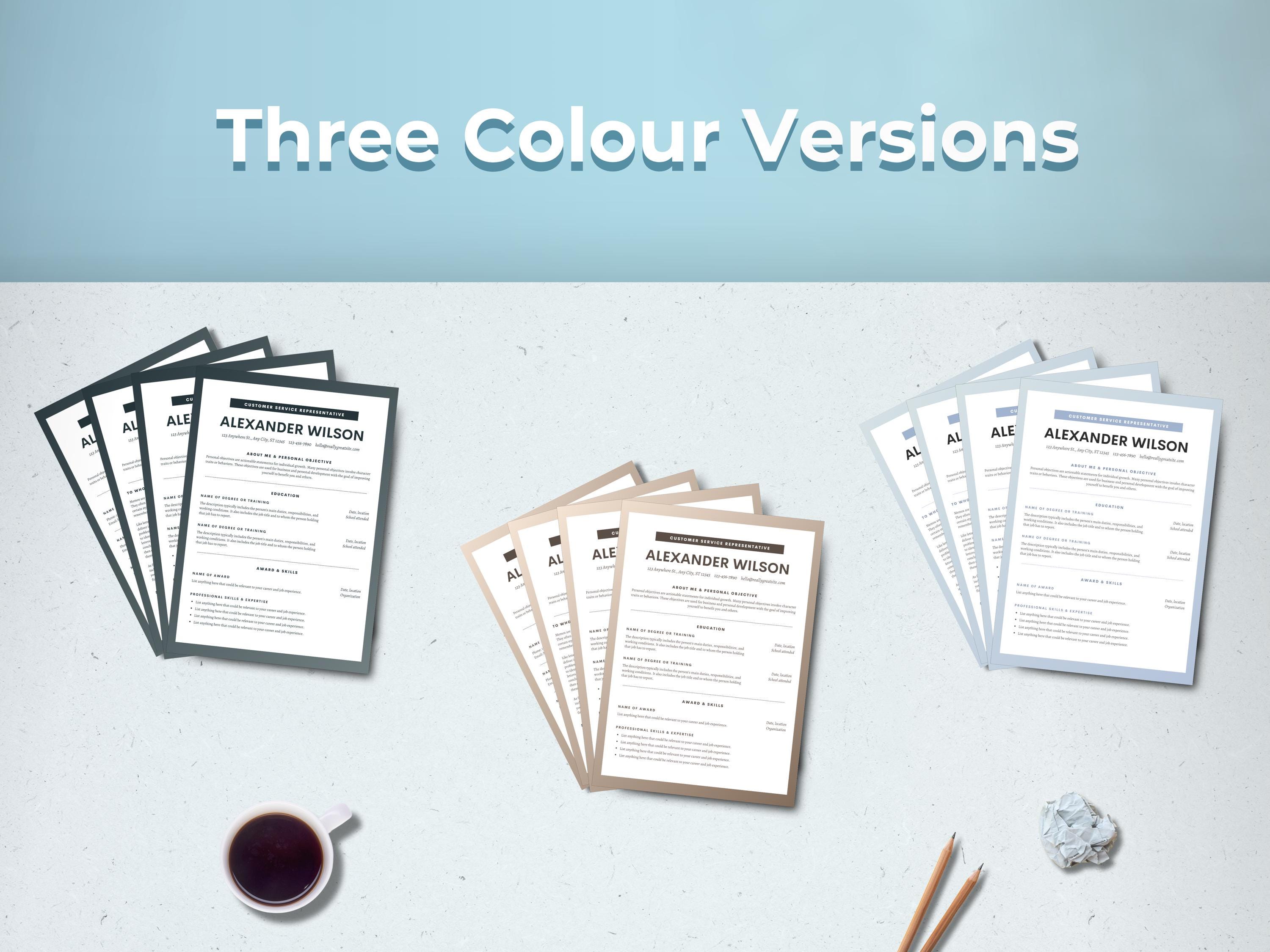 Editable Modern CV Template With Cover Letter for Job Applications - Etsy