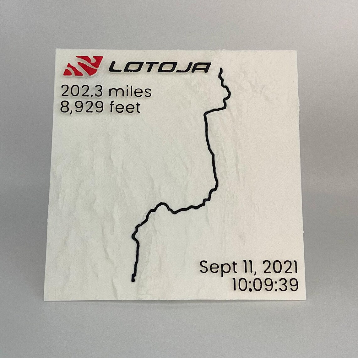 3D Route Tiles | Personalized Hiking, Biking, Running or Driving Map ...