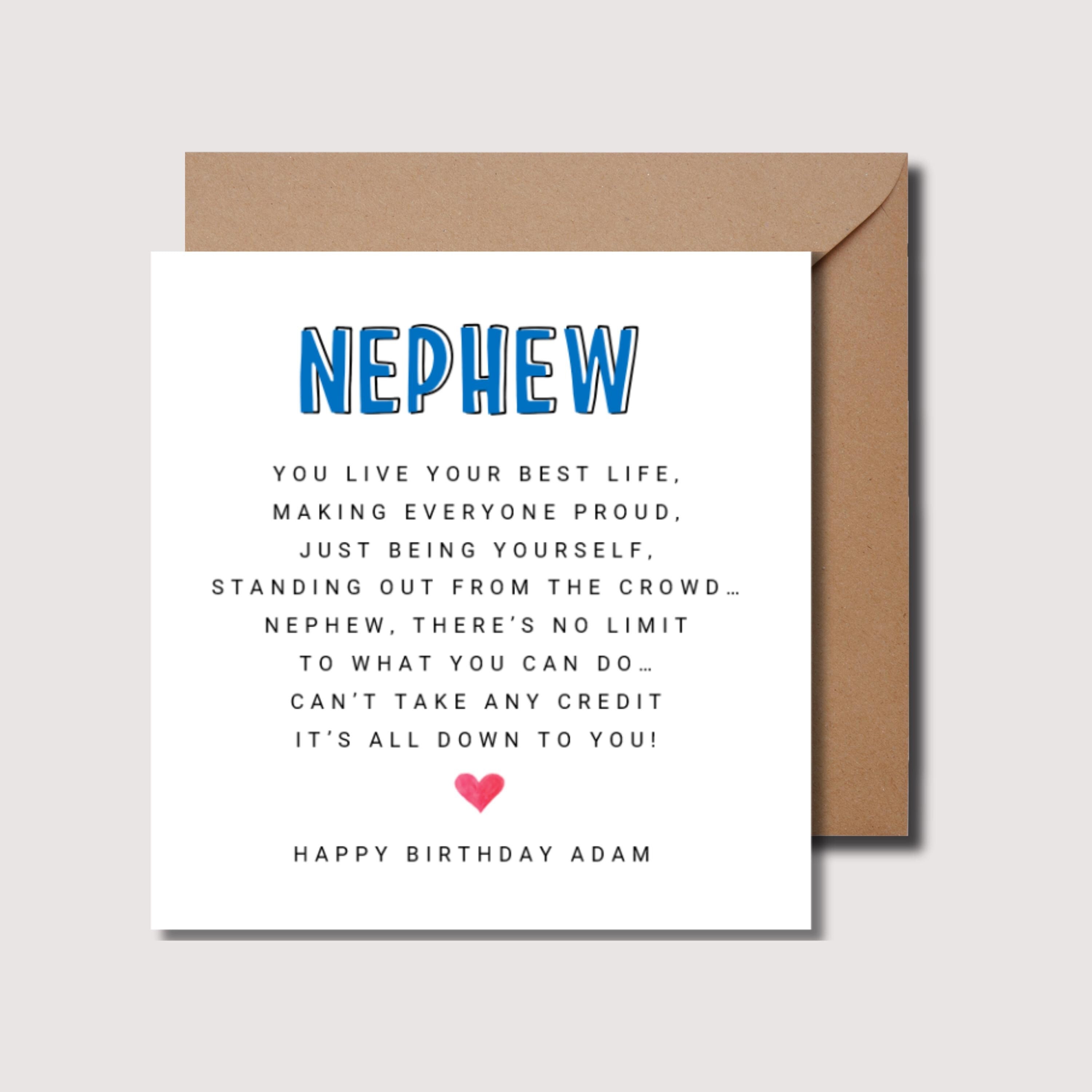 Nephew Birthday Card, Nephew Card, Nephew Birthday Card, Birthday Card ...