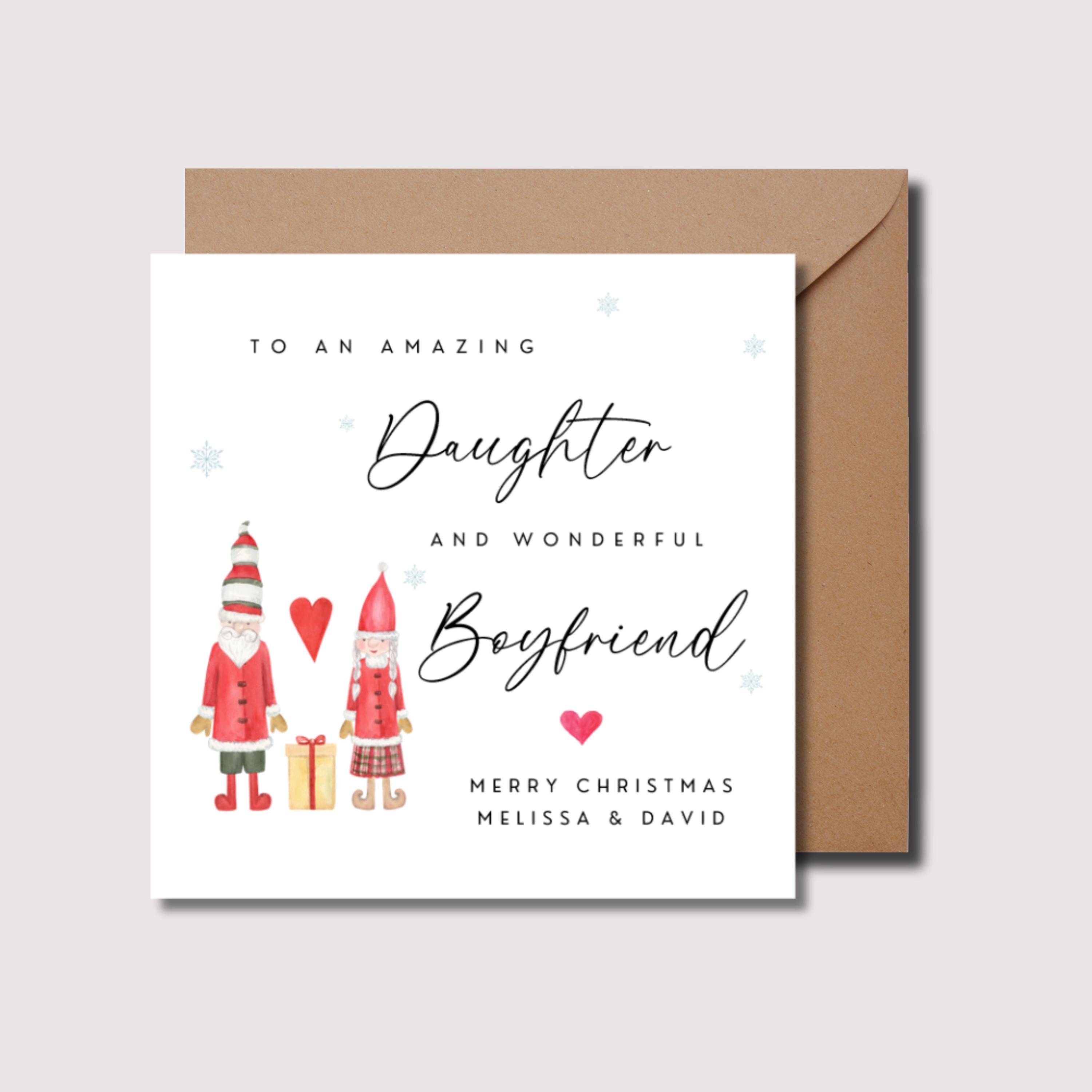 Christmas Daughter and Boyfriend Card, Daughter and Boyfriend Christmas ...