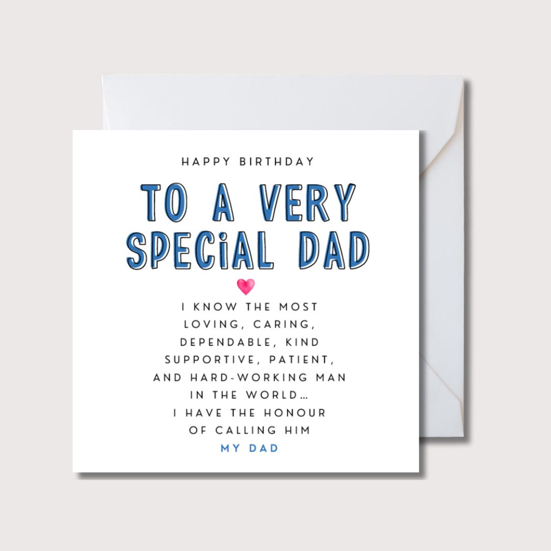 Sentimental Dad Birthday Card | Special Card for Father, WW07771 - Etsy