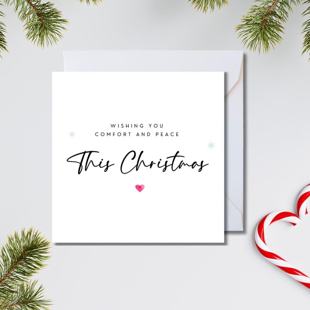 Christmas Bereavement Card | Wishing You Comfort and Peace | Sympathy ...