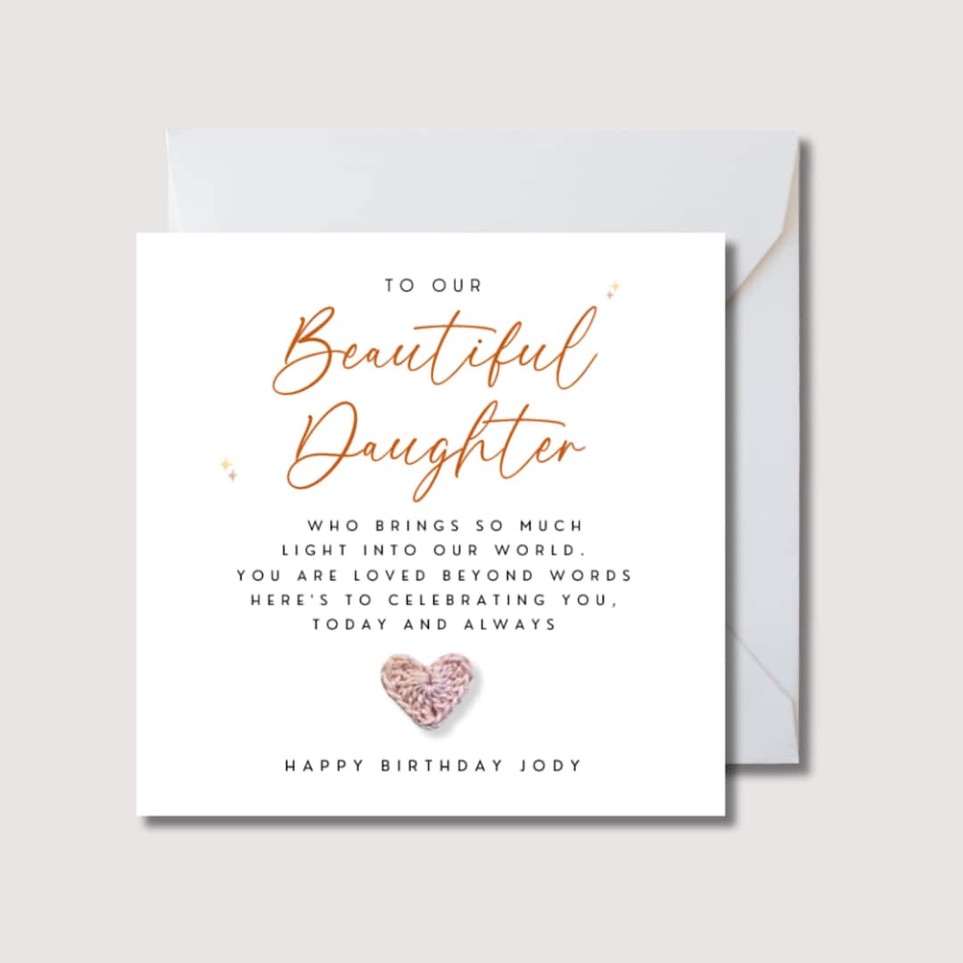 Daughter Birthday Card, Adult Daughter Birthday Card, Birthday Card for ...