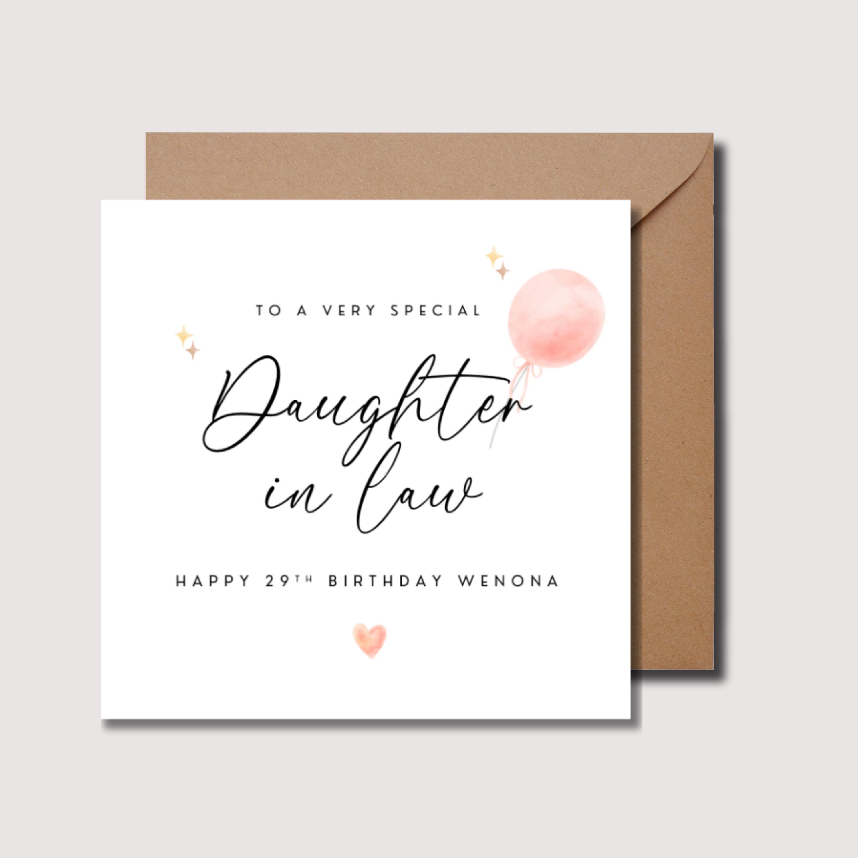 Personalized Daughter-in-law Birthday Card: Balloon Design, SO0233 - Etsy
