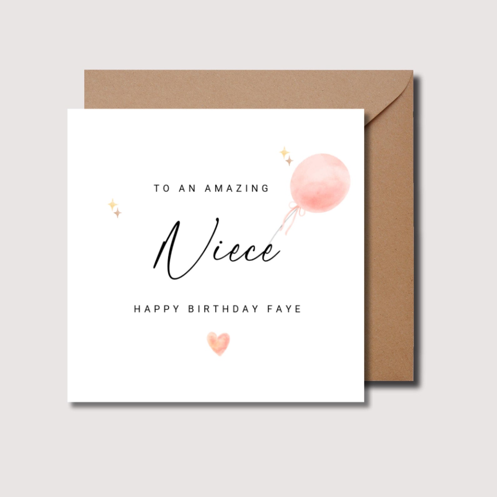 Niece Birthday Card, Personalised Niece Card, Special Niece Birthday ...