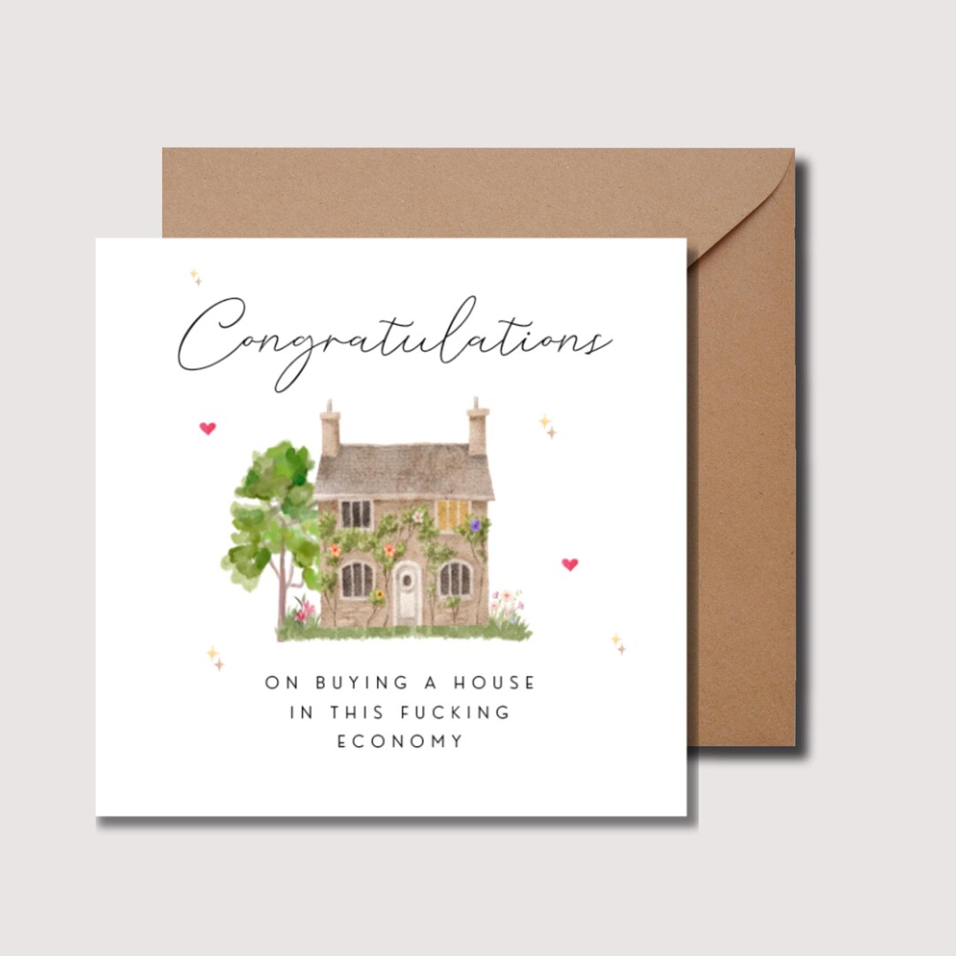 New Home Card, Congratulations on Your New Home, Family New House Card ...