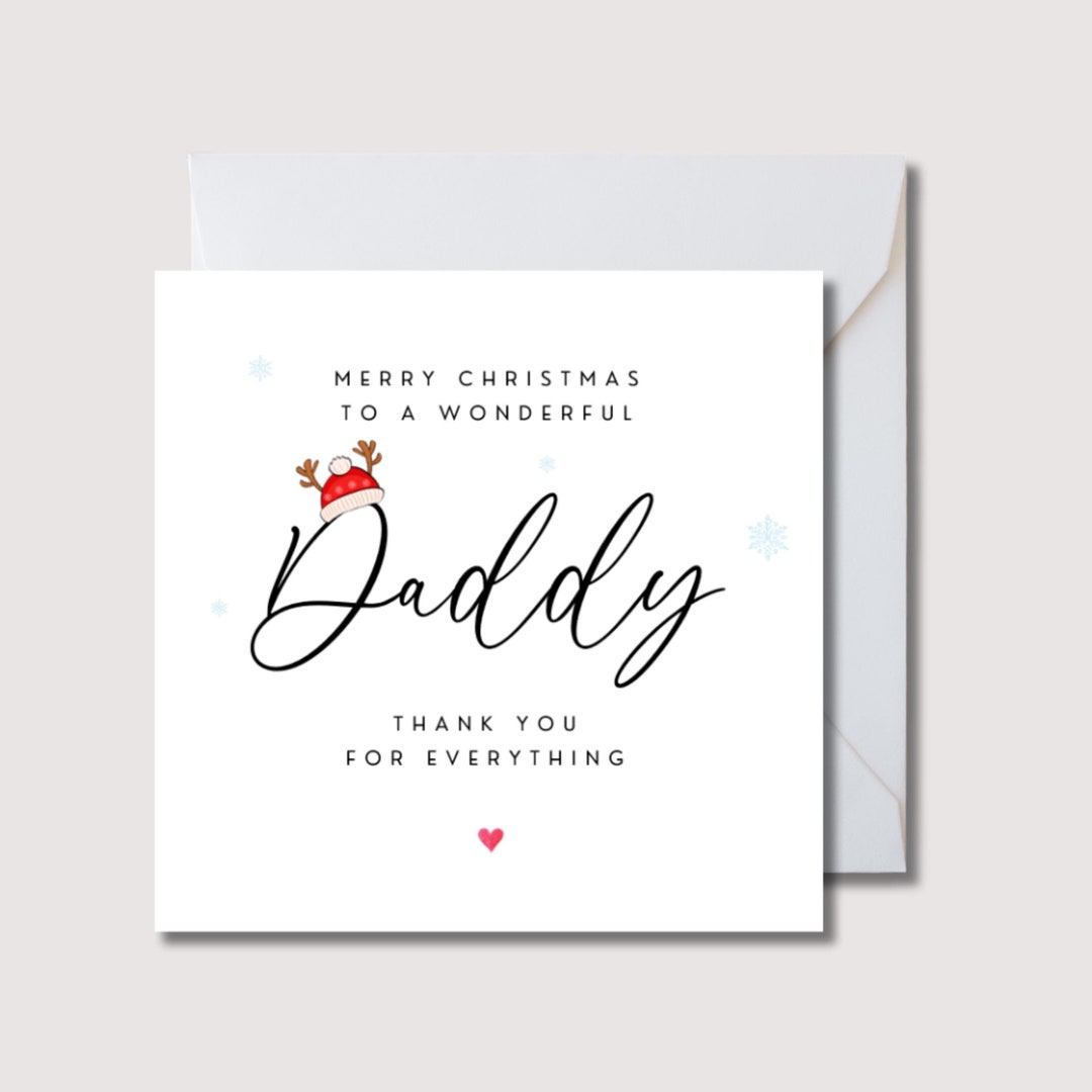 Daddy Christmas Card, Dad Christmas Card, Grandad Christmas Card, Son ...