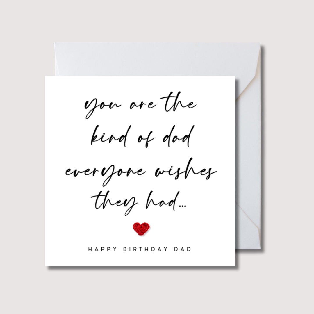 Dad Birthday Card, Sentimental Dad Birthday Card, Best Dad Birthday ...