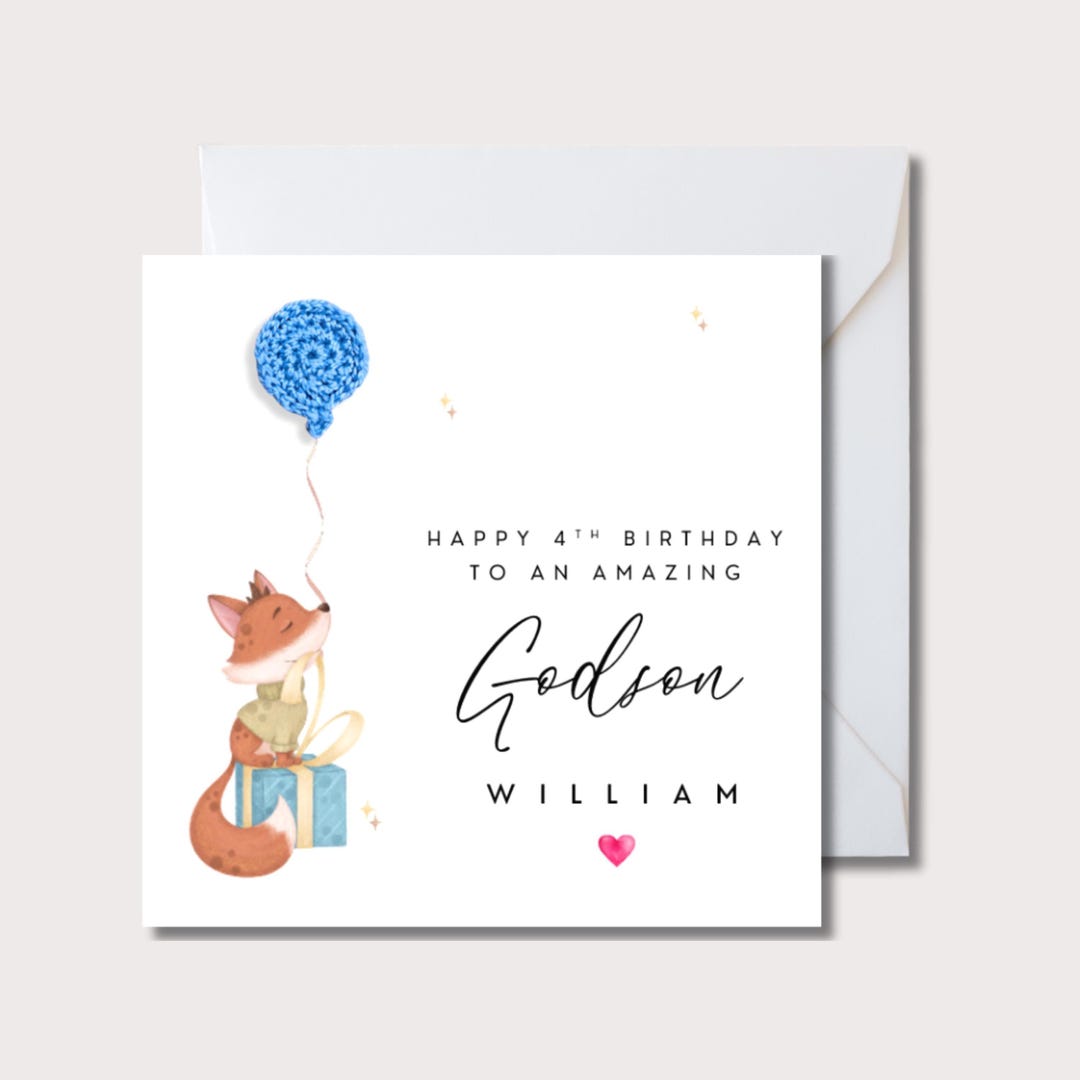 Godson Birthday Card, Personalised Godson Card, Special Godson Balloon ...