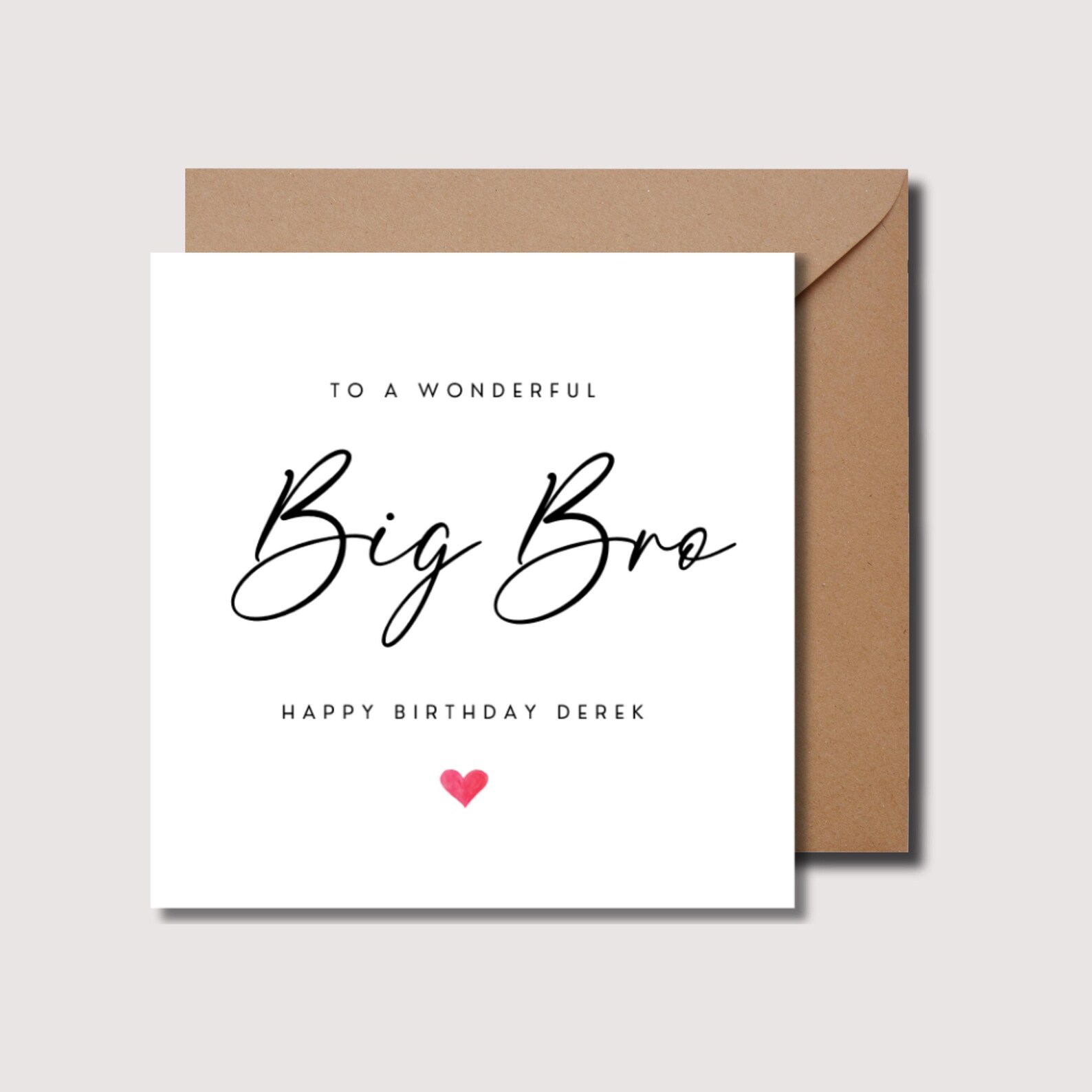 Brother Birthday Card, Big Bro Birthday Card, Birthday Gift for Brother ...