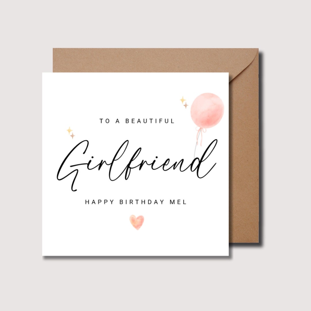 Girlfriend Birthday Card, Girlfriend Birthday Card for Her, Birthday ...