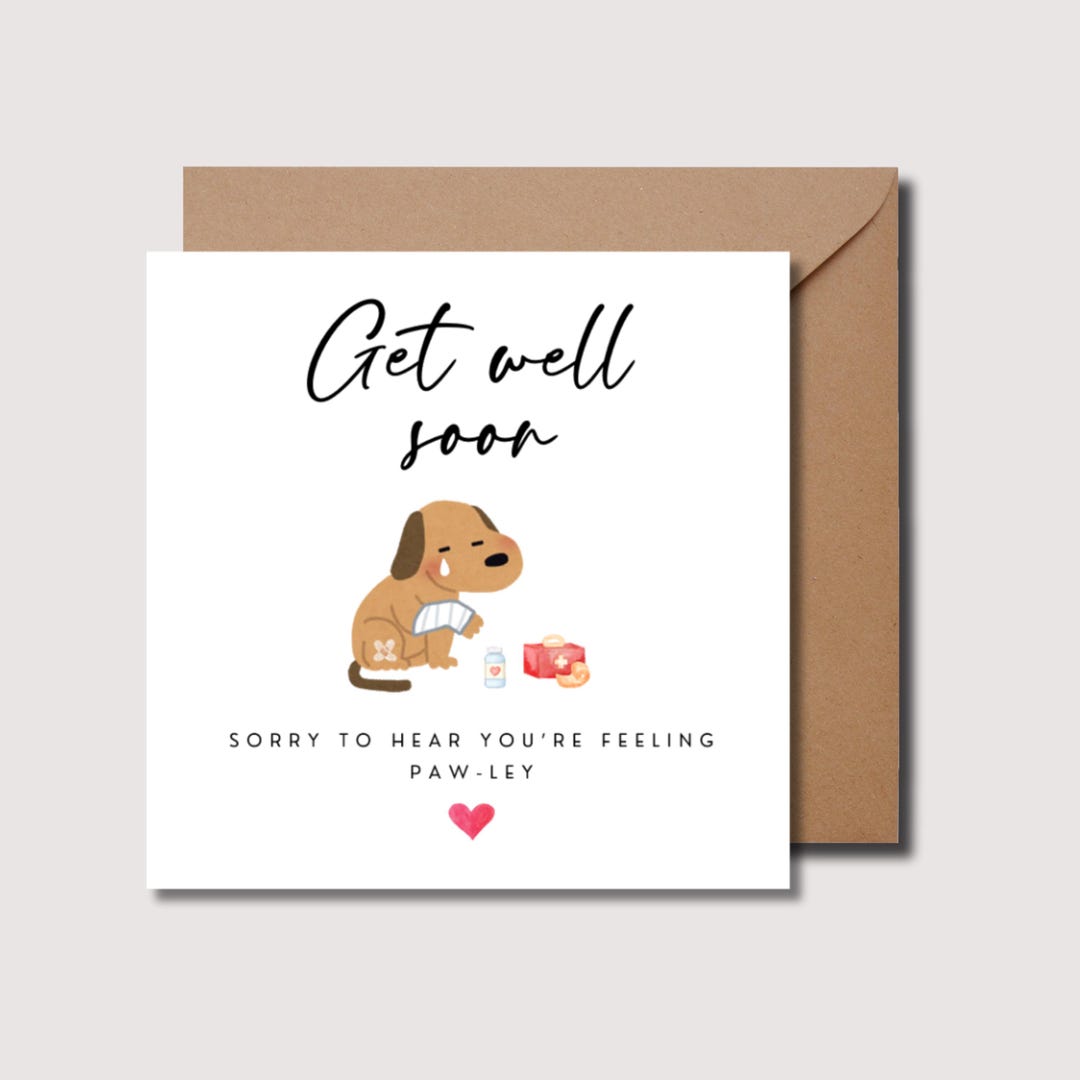Get Well Soon Card, Thinking of You Card, Hospital Card, Feel Better ...