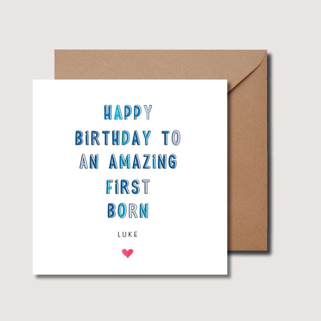 Brother Birthday Card, First Born Birthday Card, Gift for Brother ...
