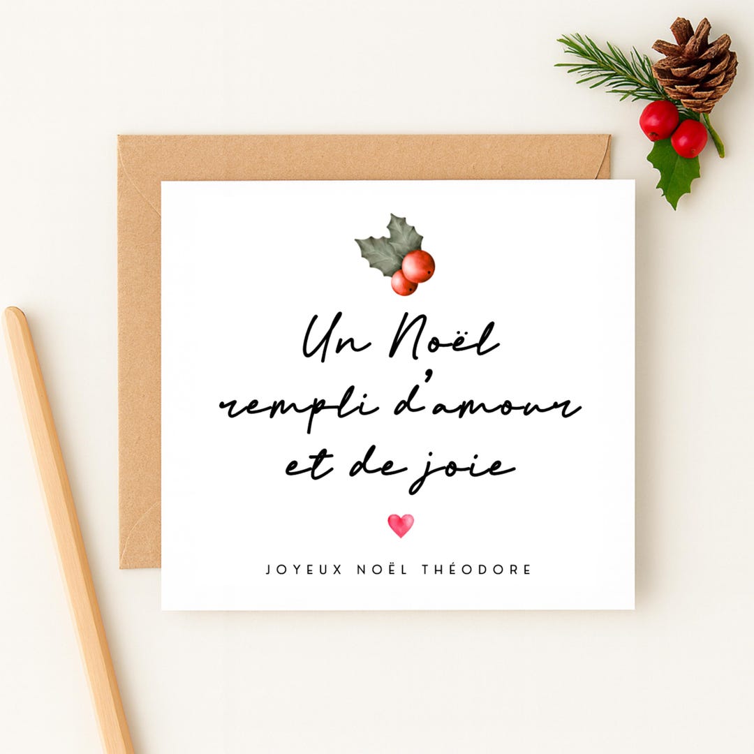 French Christmas Card | Un Noël Rempli D’amour Et De Joie | Joyeux Noël ...