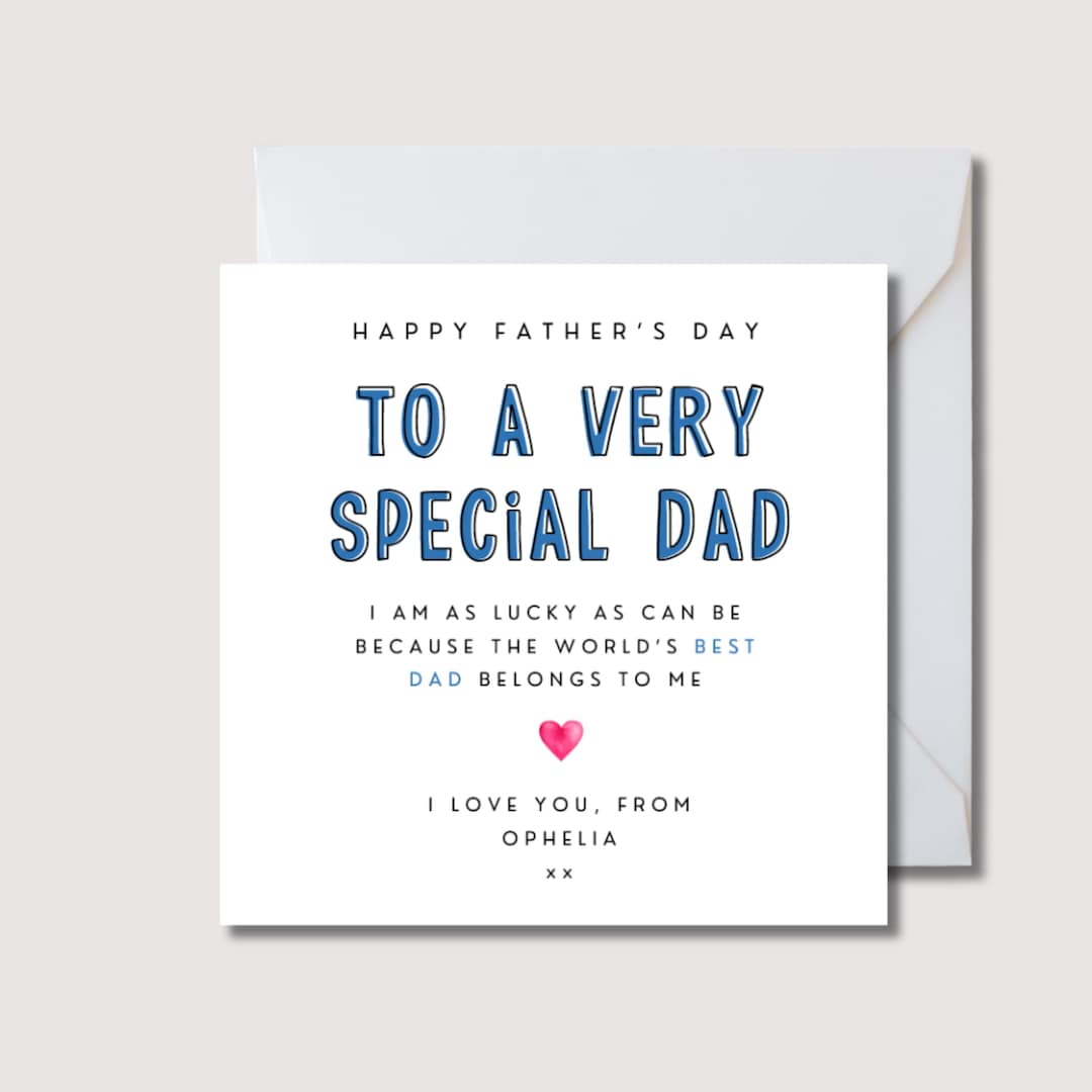 Father's Day Card, Fathers Day Card for Husband, Personalised Fathers ...