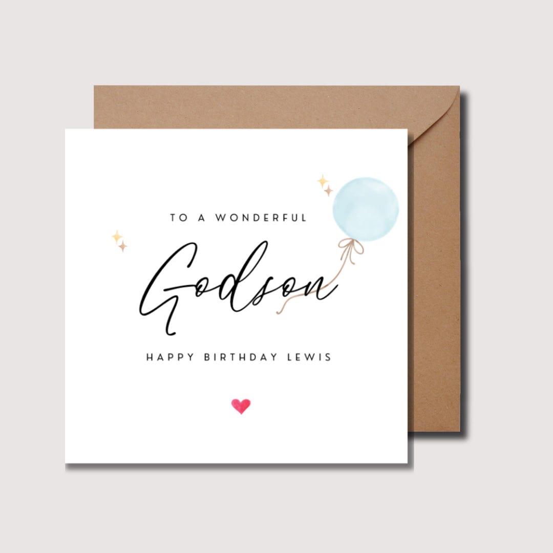 Godson Birthday Card, Personalised Godson Card, Special Godson Birthday ...