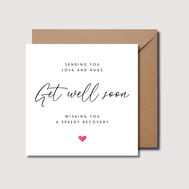 Get Well Soon Card, Thinking of You Card, Hospital Card, Feel Better ...