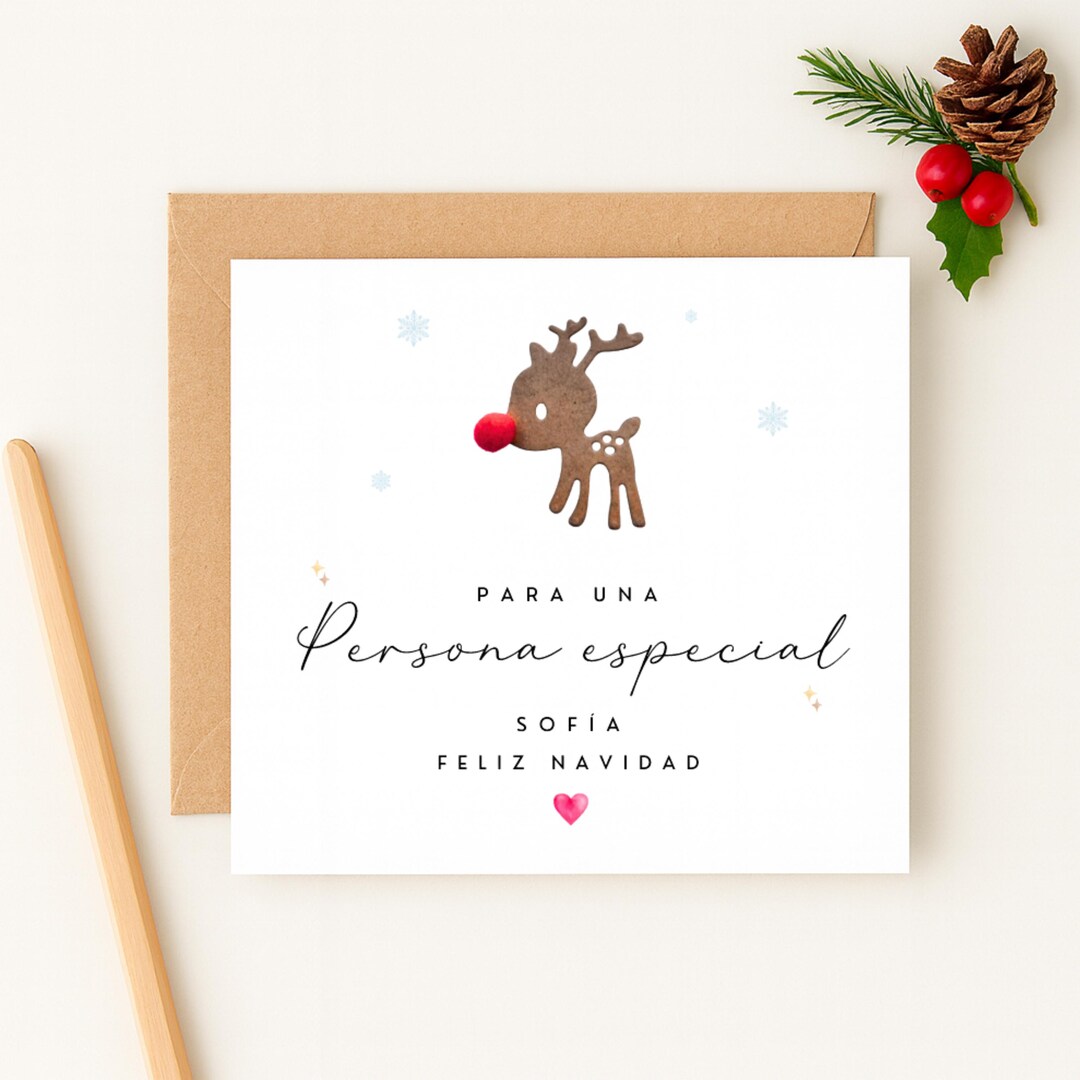 Spanish Christmas Card – Para Una Persona Especial – Personalised ...