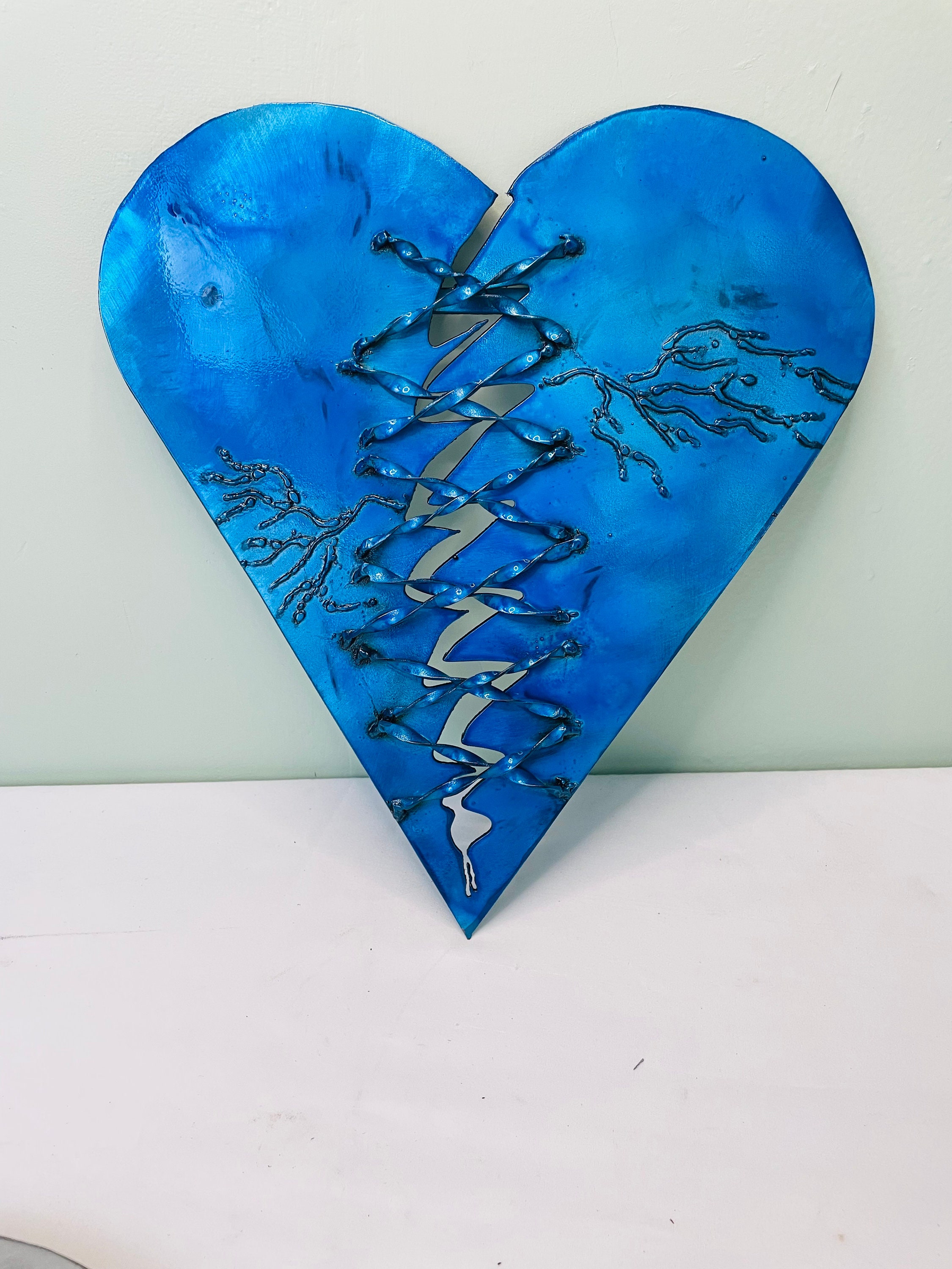 Broken Mended Welded Heart - Etsy