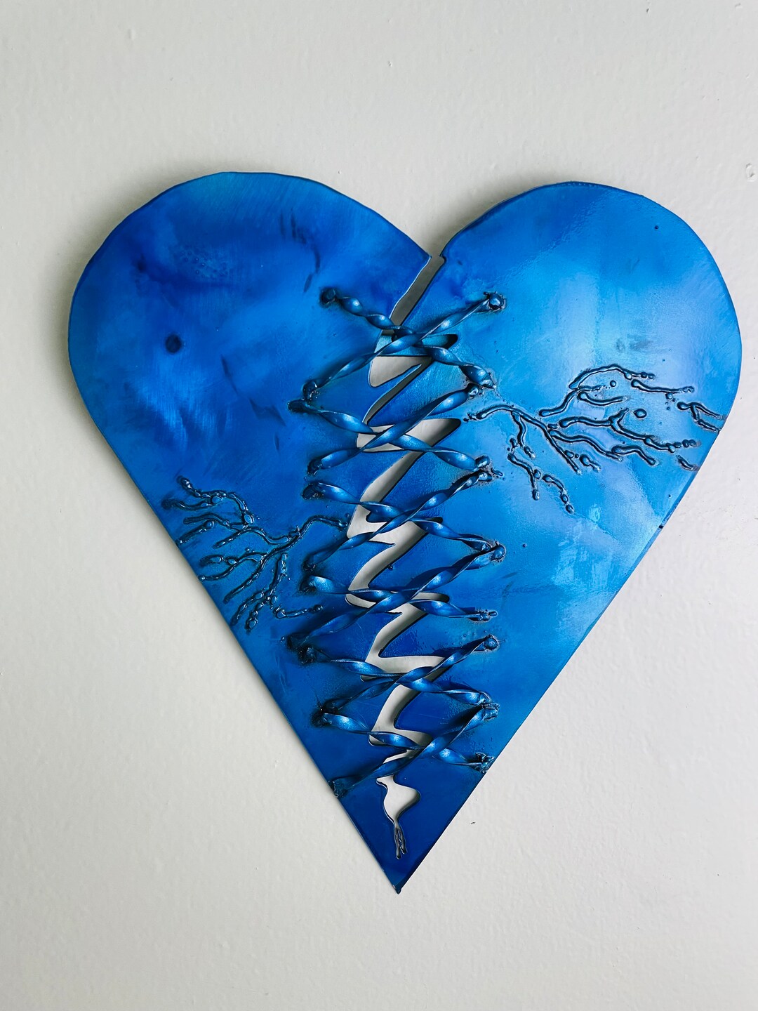 Broken Mended Welded Heart - Etsy