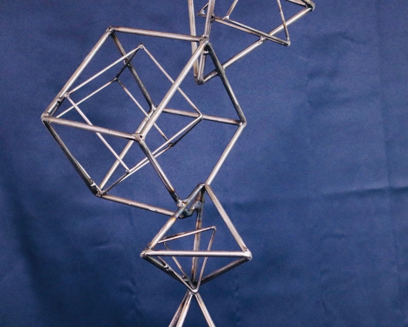 Abstract Metal Box Sculpture - Etsy