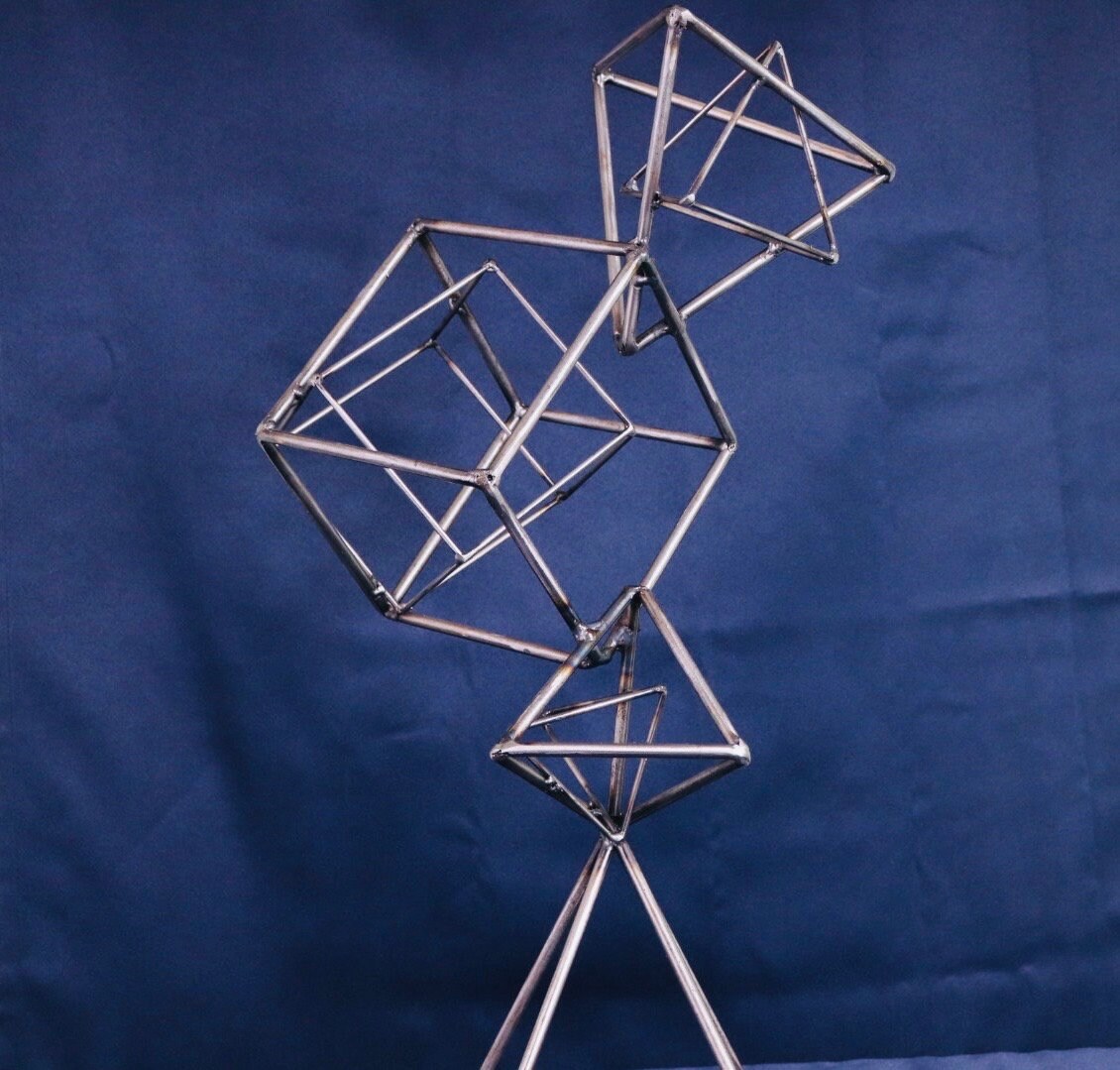 Abstract Metal Box Sculpture - Etsy