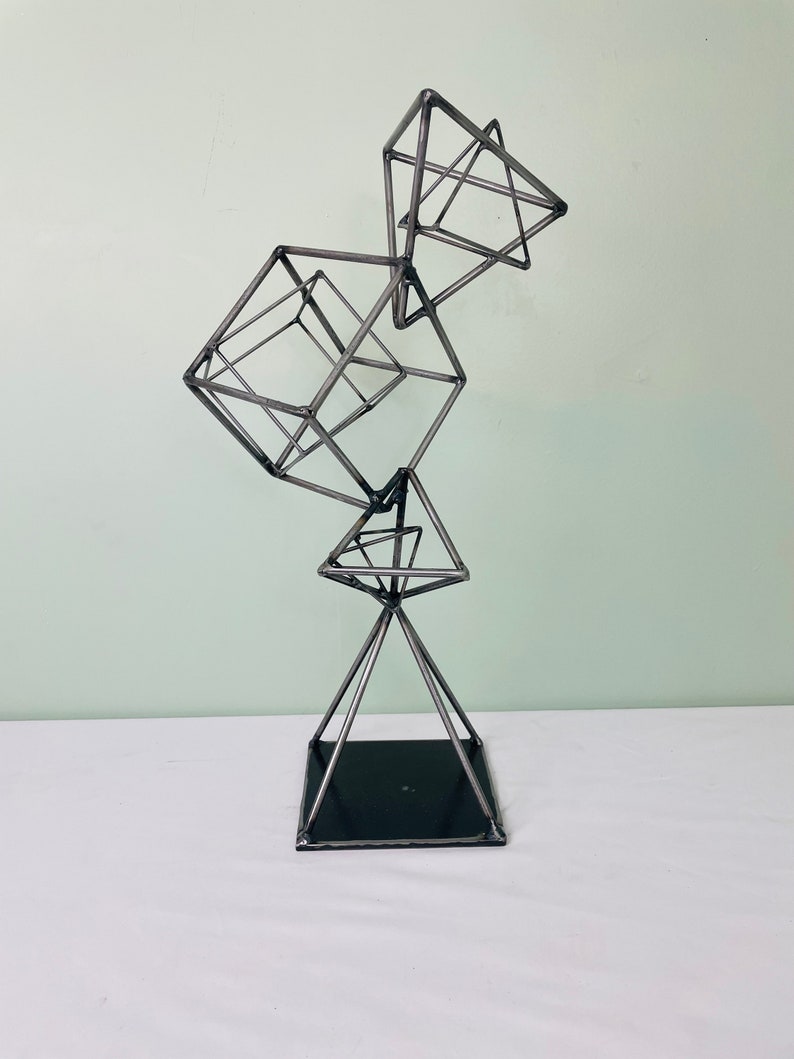 Abstract Metal Box Sculpture - Etsy