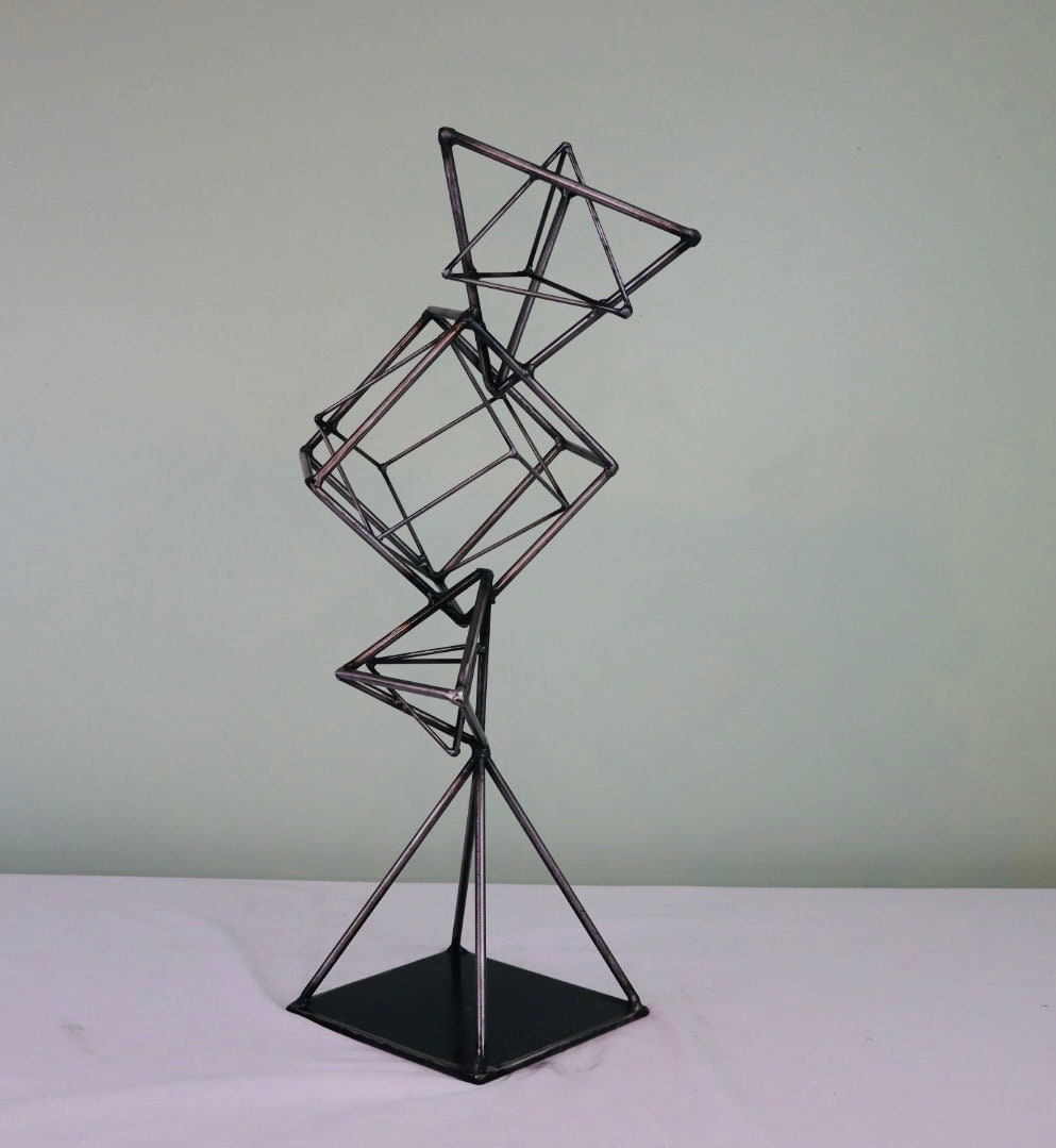 Abstract Metal Box Sculpture - Etsy