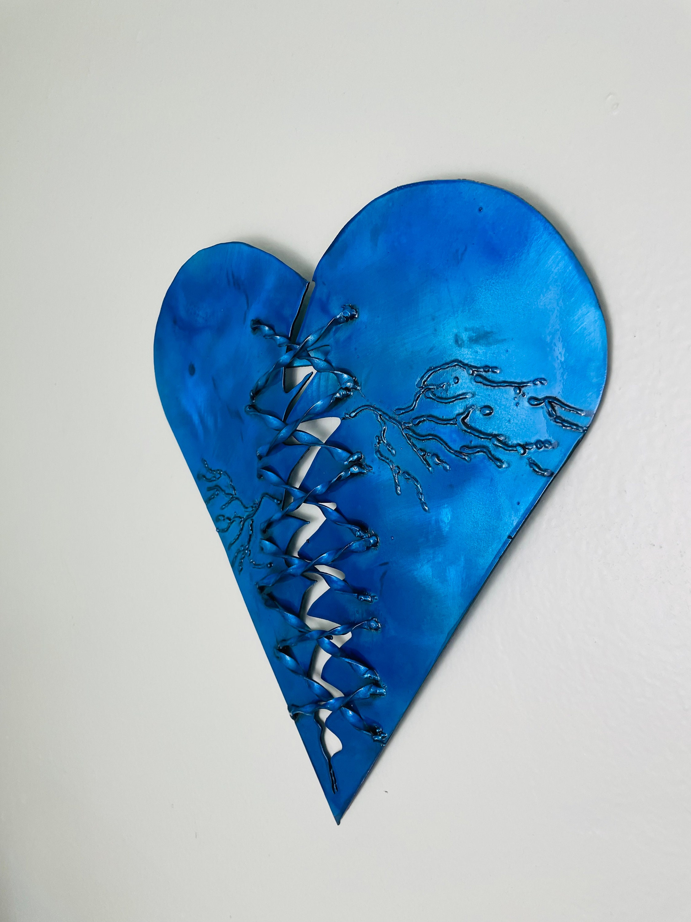 Broken Mended Welded Heart - Etsy