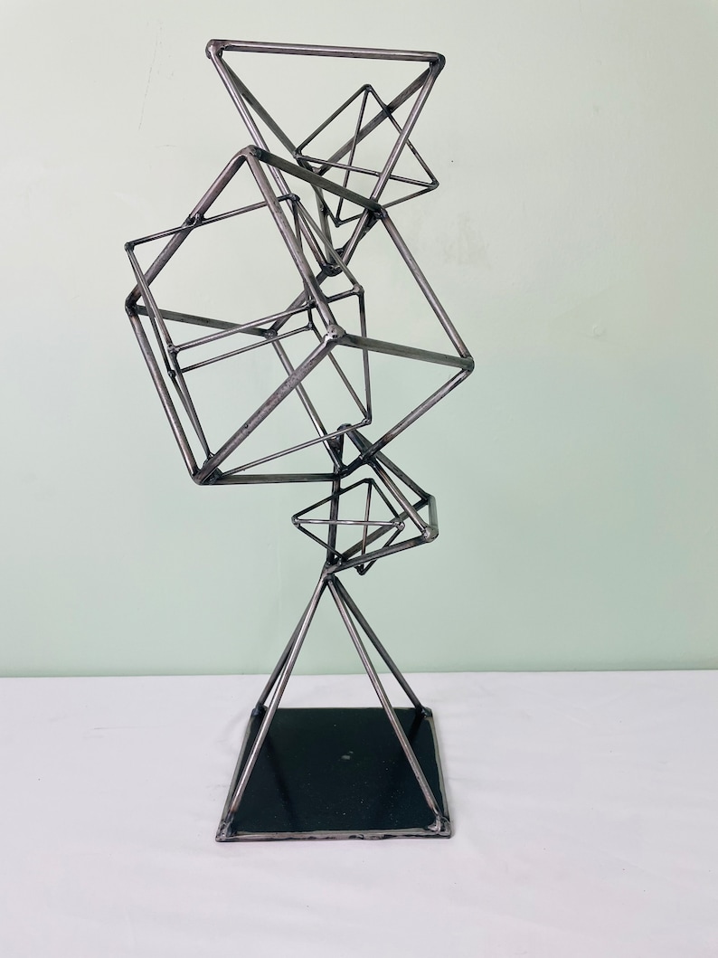 Abstract Metal Box Sculpture - Etsy