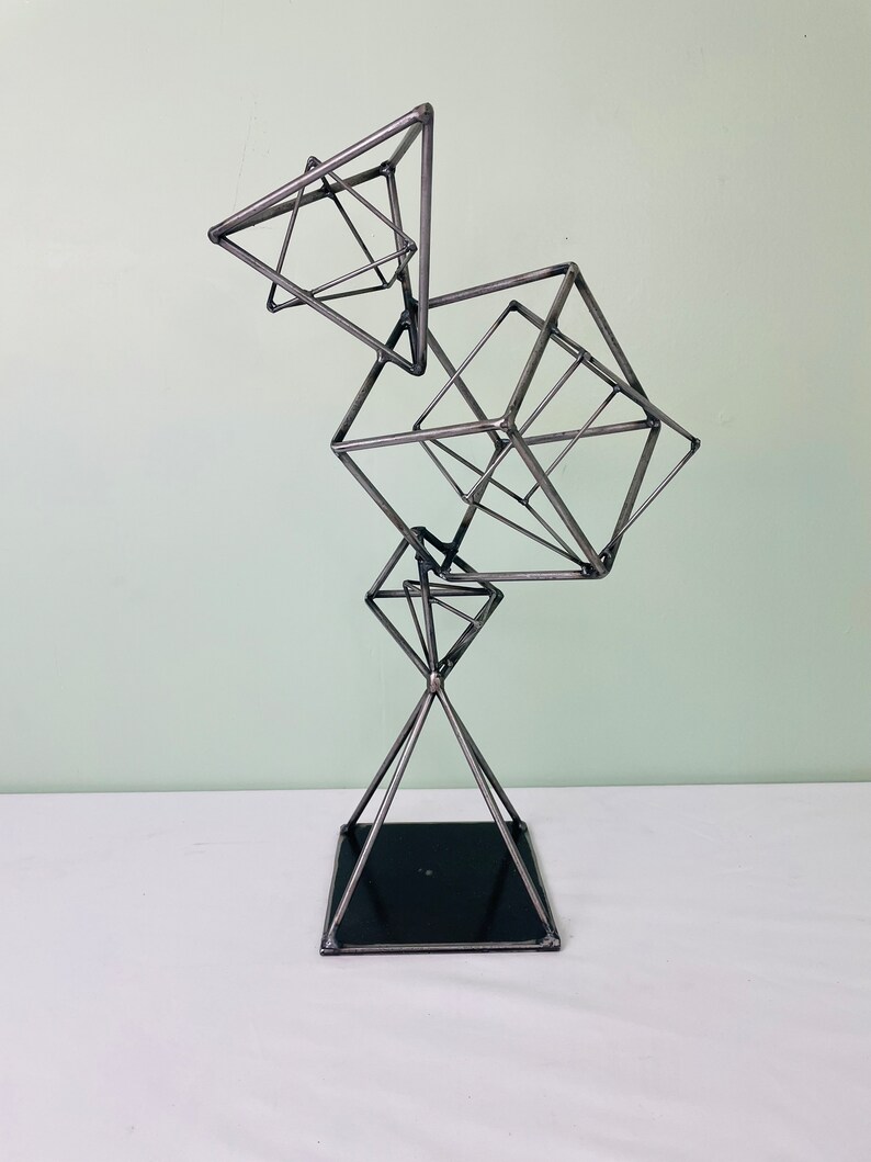 Abstract Metal Box Sculpture - Etsy