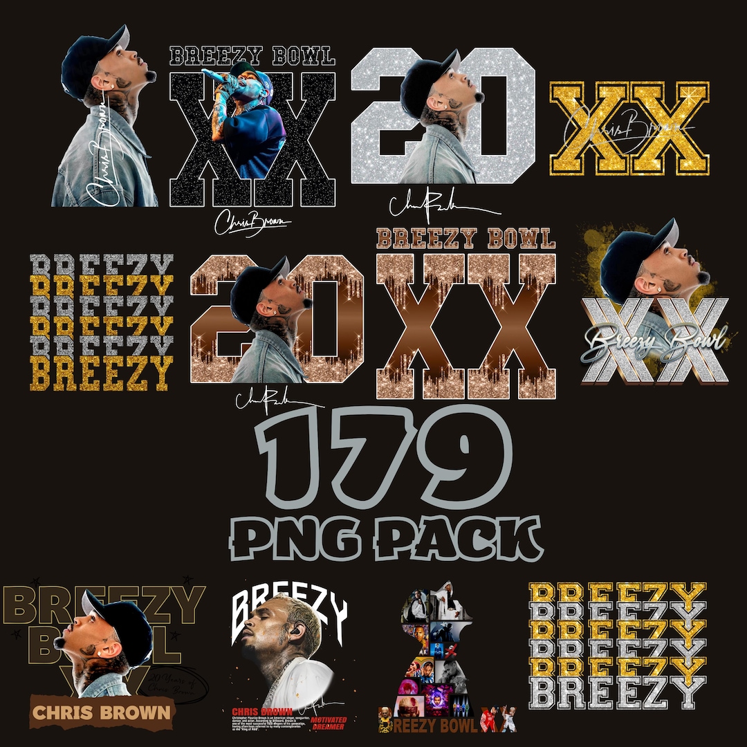 Chris Brown Breezy Bowl Tour PNG Bundle: Hi-res Graphics (digital ...