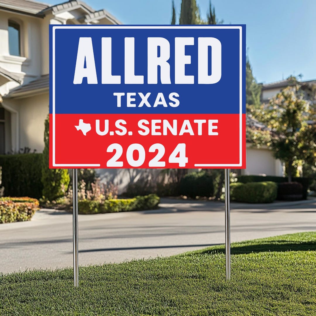 Colin Allred US Senate Yard Sign Coroplast US Senate Election Colin ...