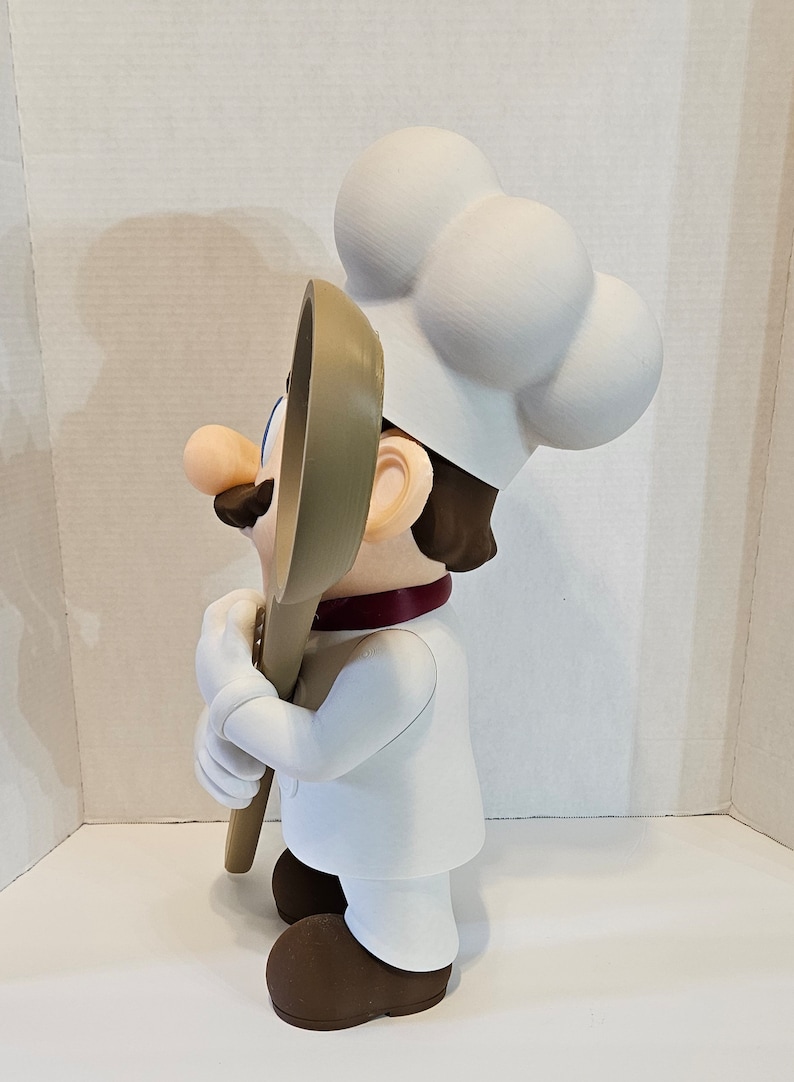 3d Printed 19 Inch Chef Mario Figure - Etsy