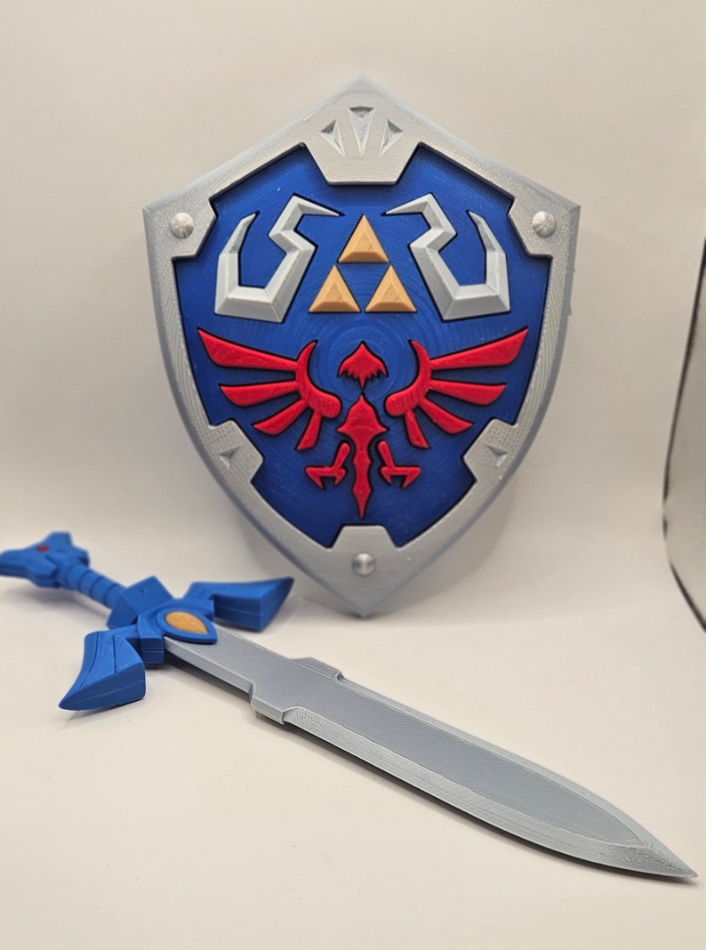 3d Printed Zelda Replica Hylian Shield and Sword - Etsy