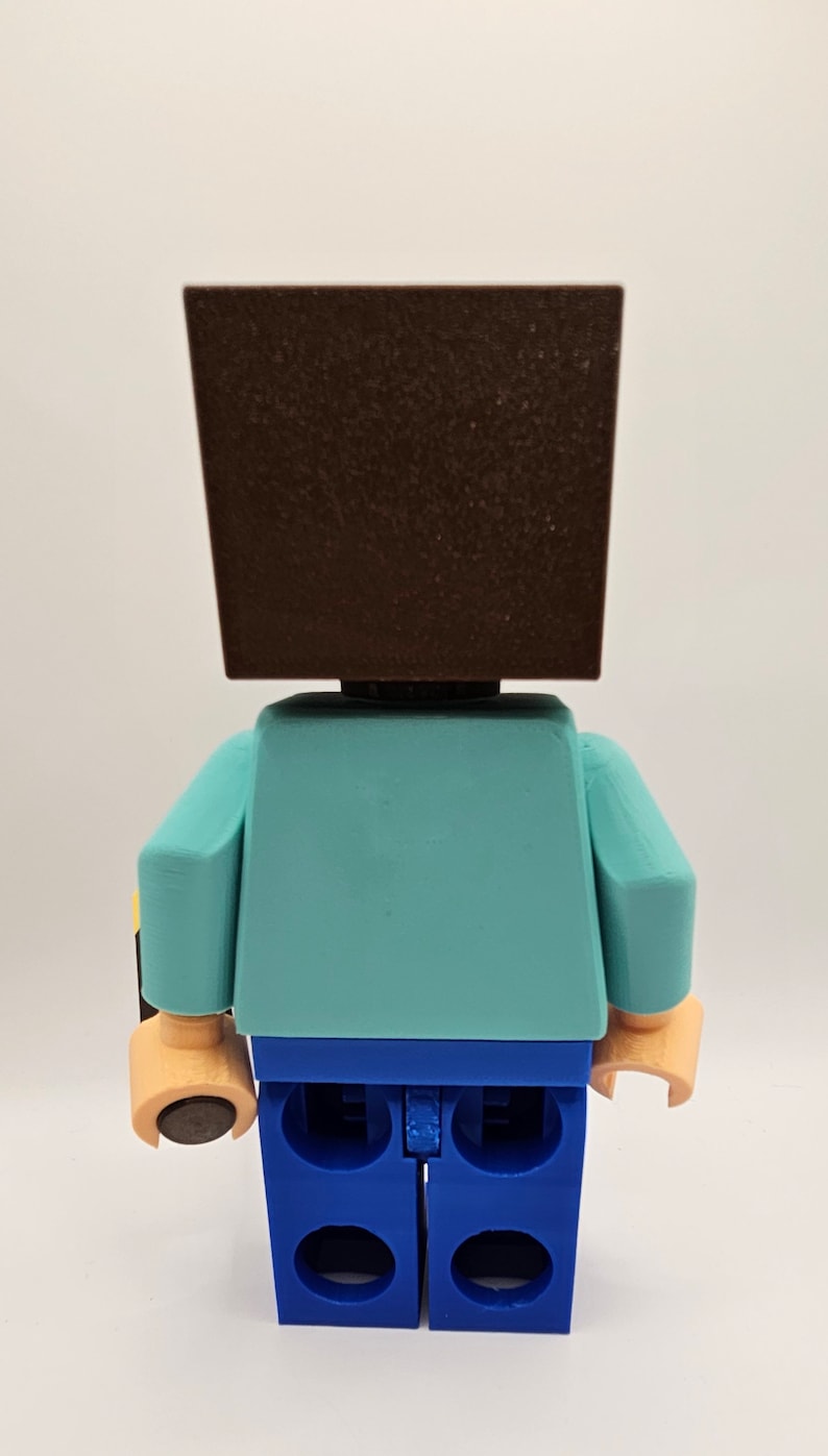 3d Printed Minecraft Steve 9 Inch Figure - Etsy