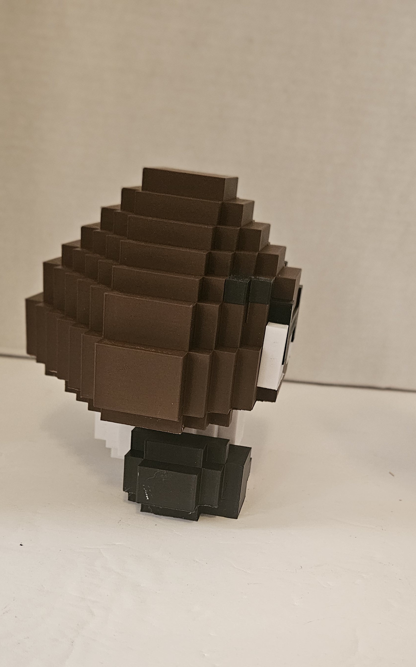 Big 3d Printed Pixelized Goomba From Mario - Etsy