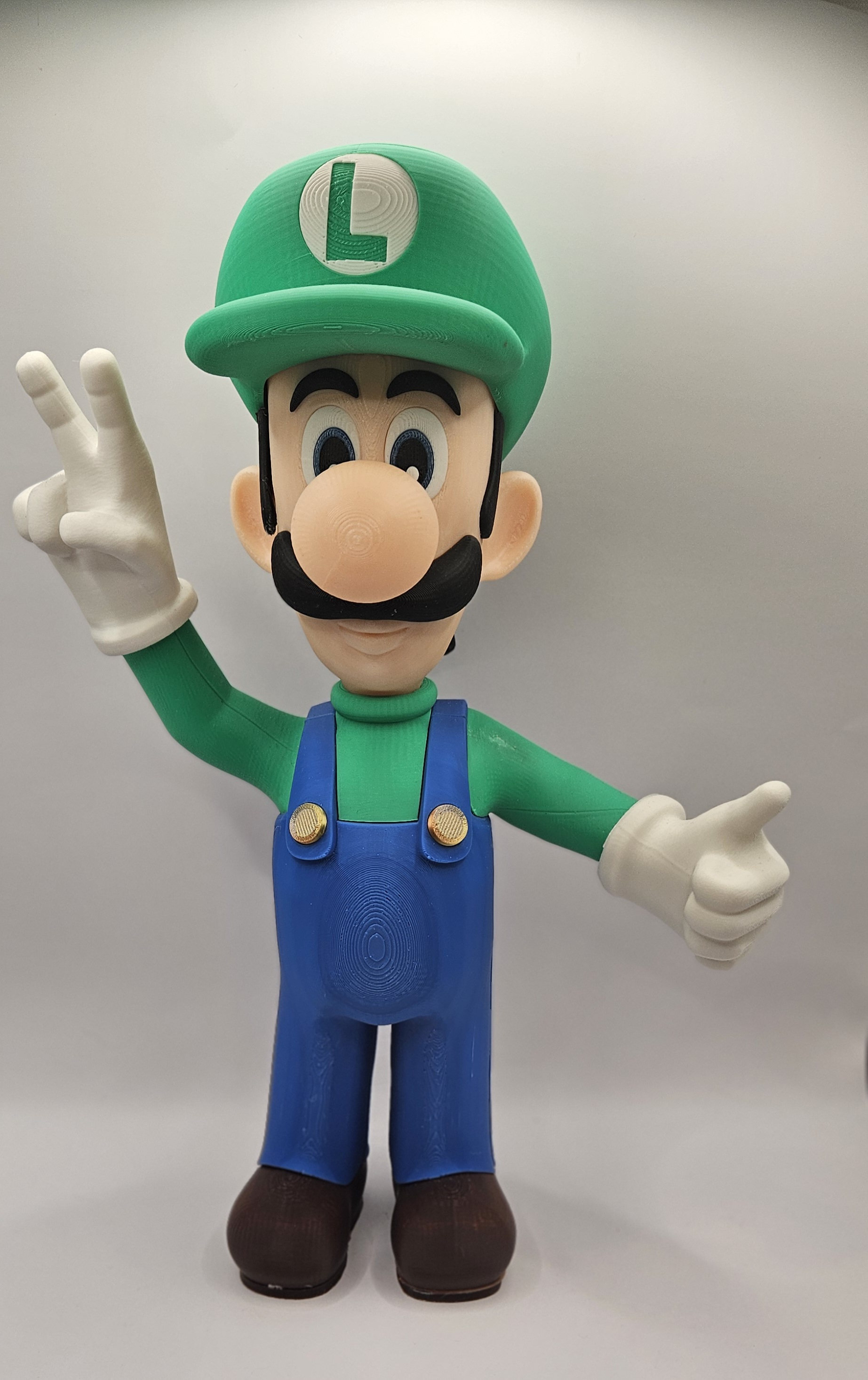 3d Printed 17 Inch Large Luigi Mario Fanart - Etsy