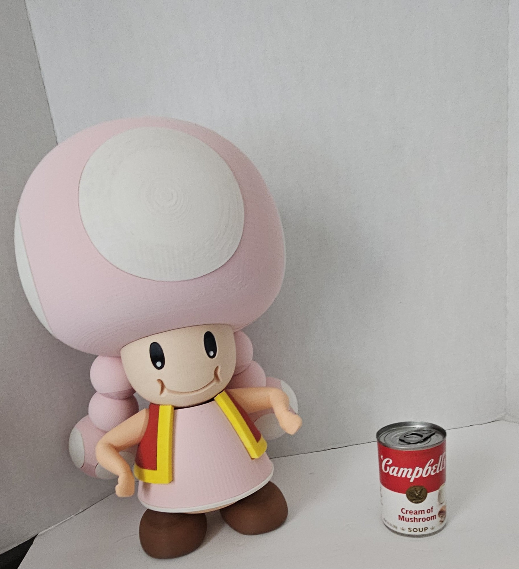 3d Printed Big 18 Inch Toadette Mario Figure Fanart - Etsy