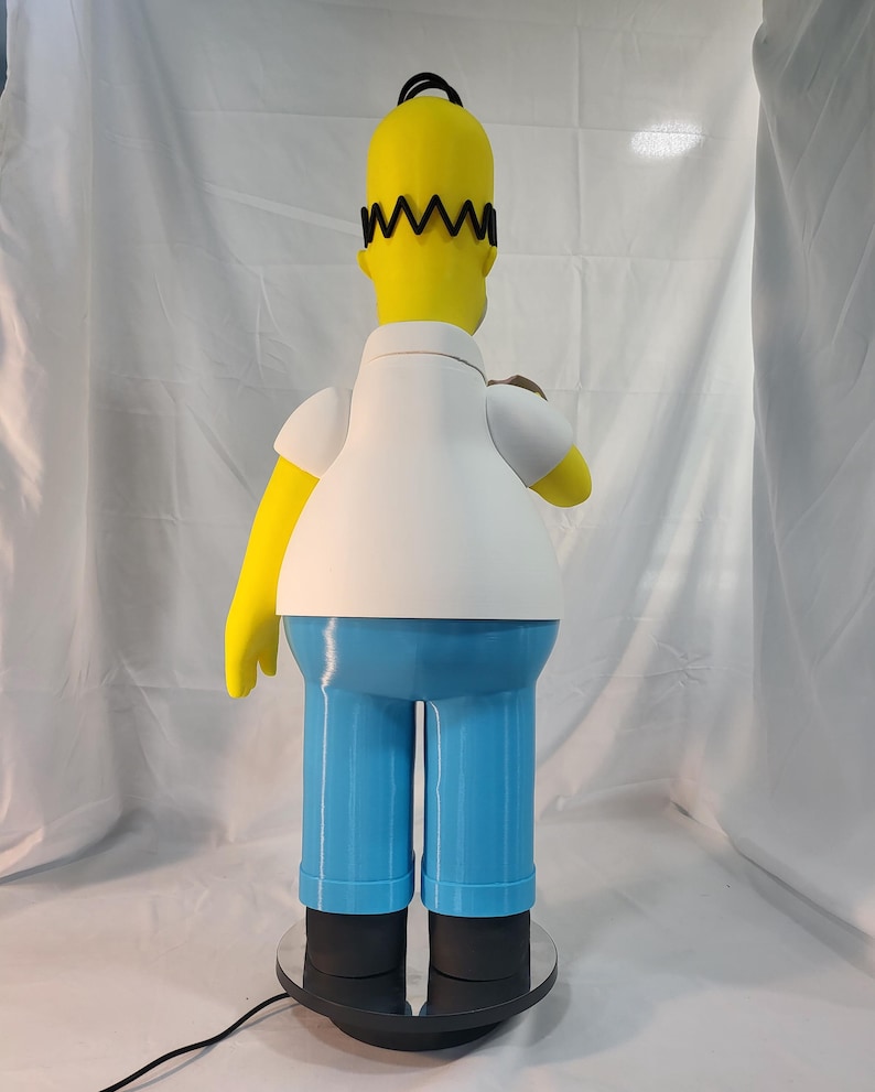 27" Homer Simpson 3D Printed Statue – Full Color With Donut - Etsy