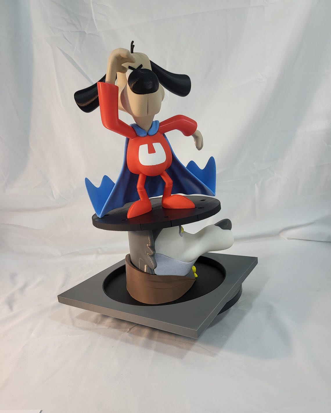 3D Printed Underdog Statue: Retro Cartoon Hero Decor (15 Inch Figure - Etsy